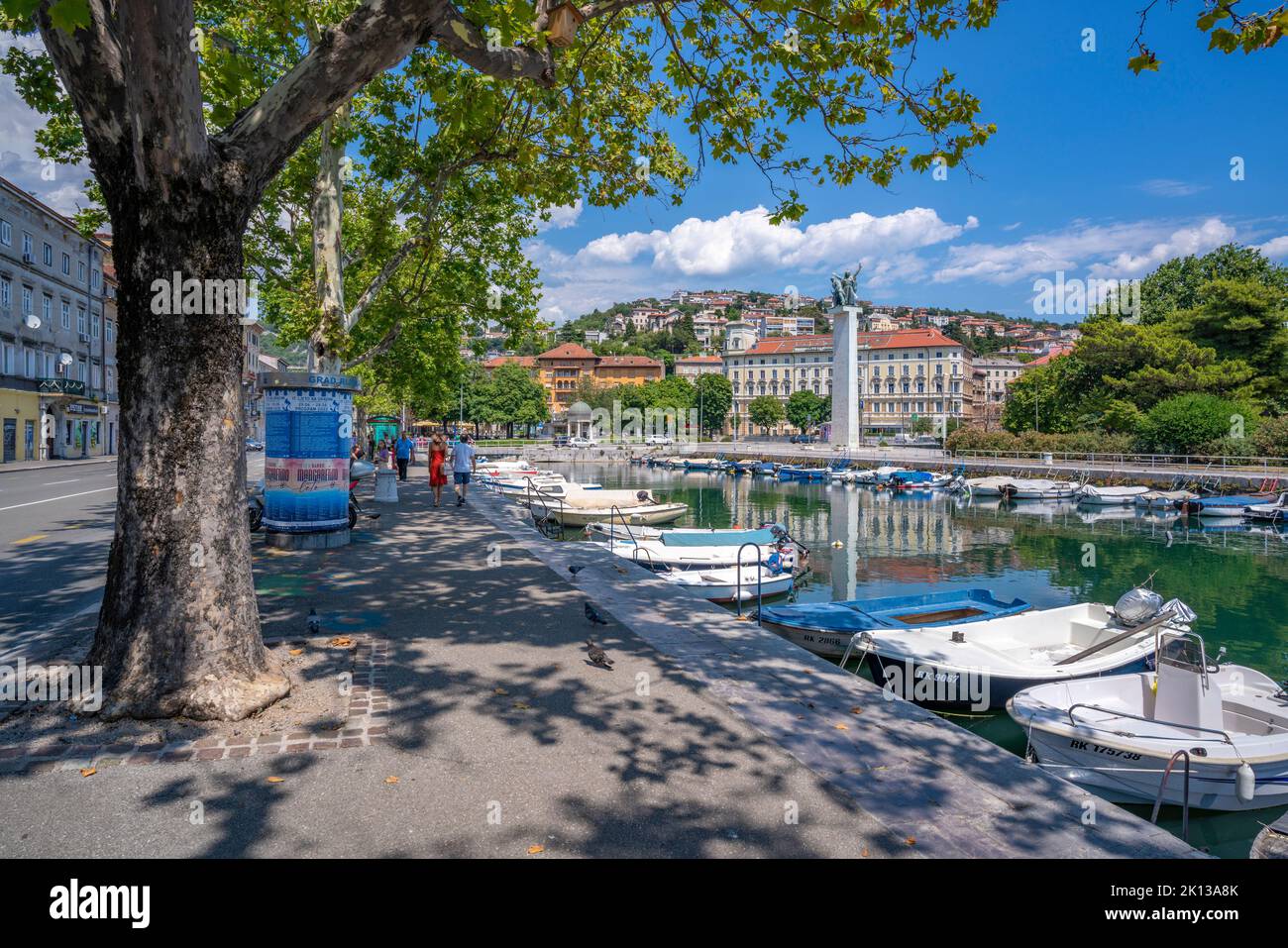 View of Mrtvi Canal and Monument of Liberation in old town centre ...