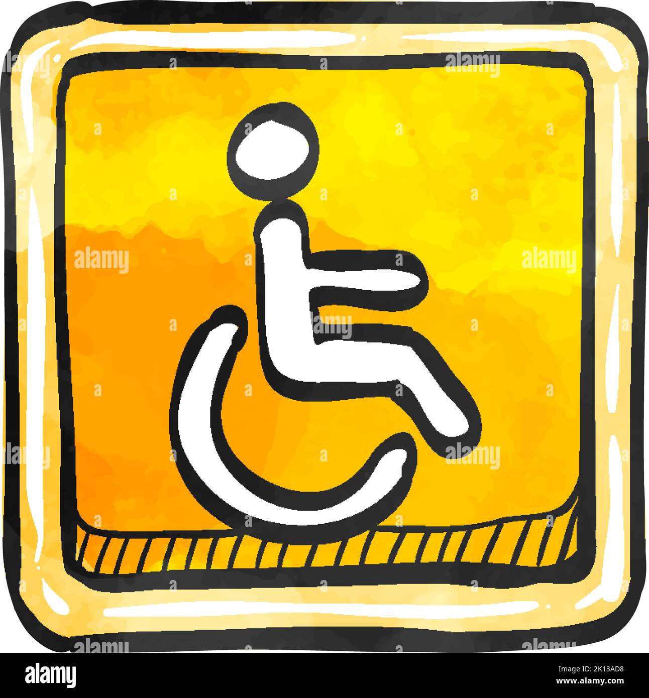 Disabled access icon in watercolor style Stock Vector Image & Art - Alamy