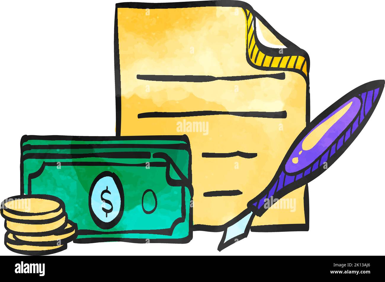 Doodle classic pen design Stock Vector Images - Alamy