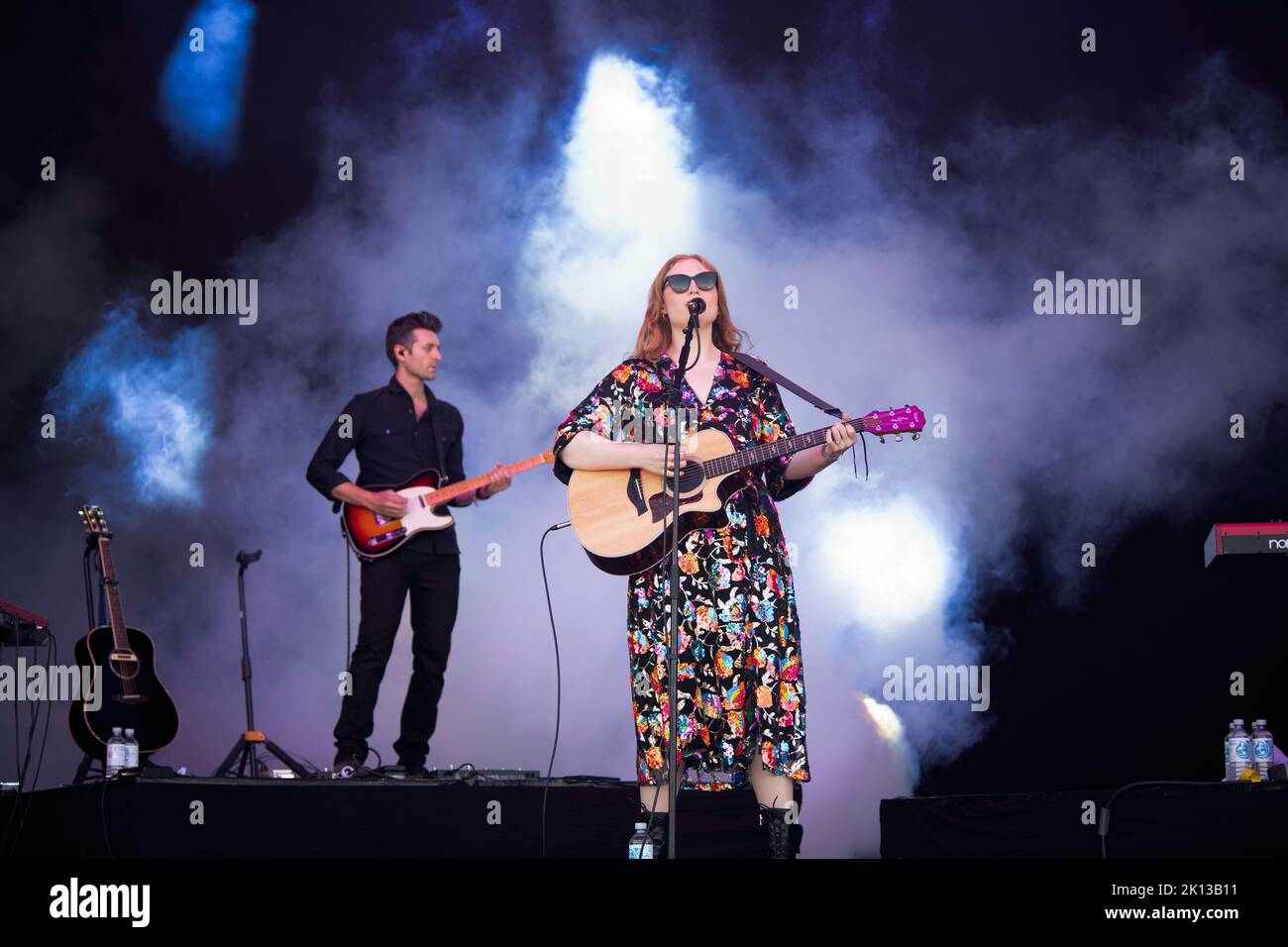British pop singer, Freya Ridings, performing live at the Tempelhof ...