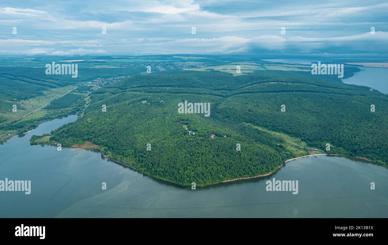 Travel to Russia, the Volga River, Central Russia, Samara Luka. Summer ...