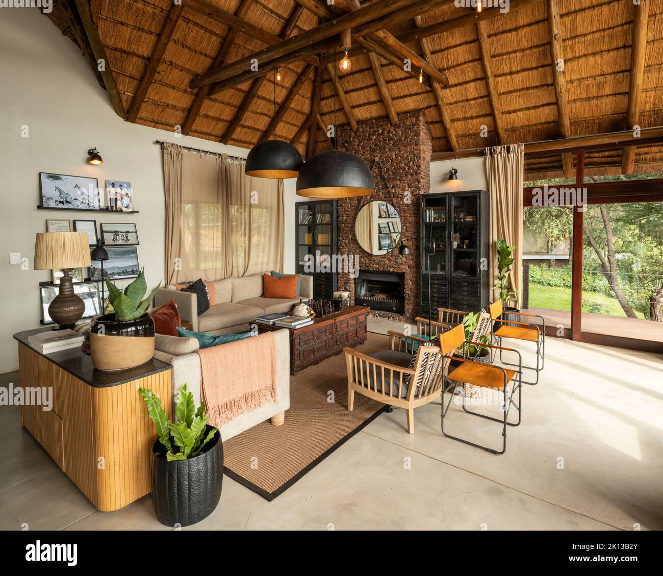 Interior of Marataba Conservation Camp Lodge, Marakele National Park ...