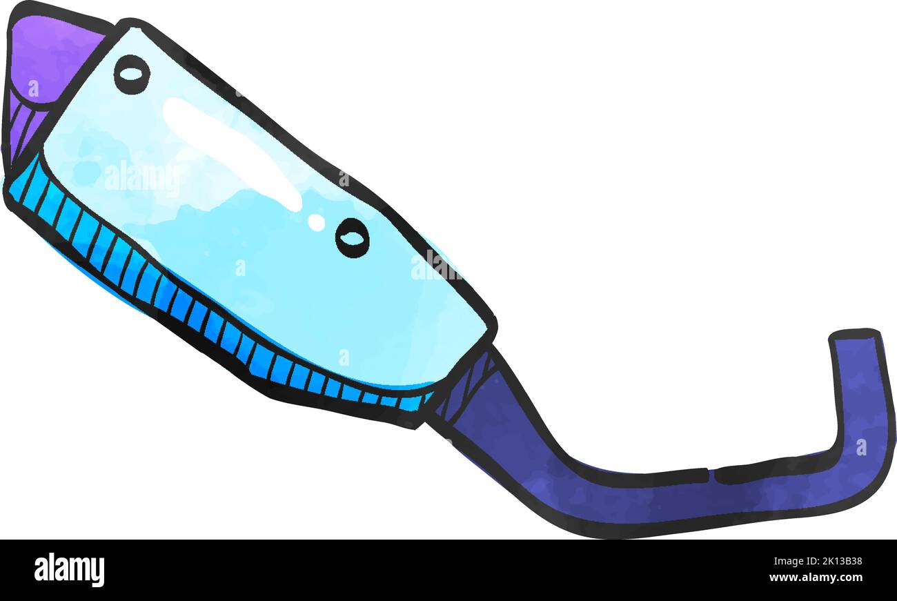 Motorcycle exhaust icon in watercolor style Stock Vector Image & Art ...