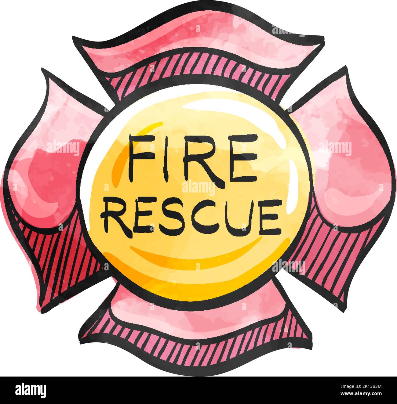 Firefighter emblem icon in watercolor style Stock Vector Image & Art ... Firefighter emblem icon in watercolor style Stock Vector Image & Art ...