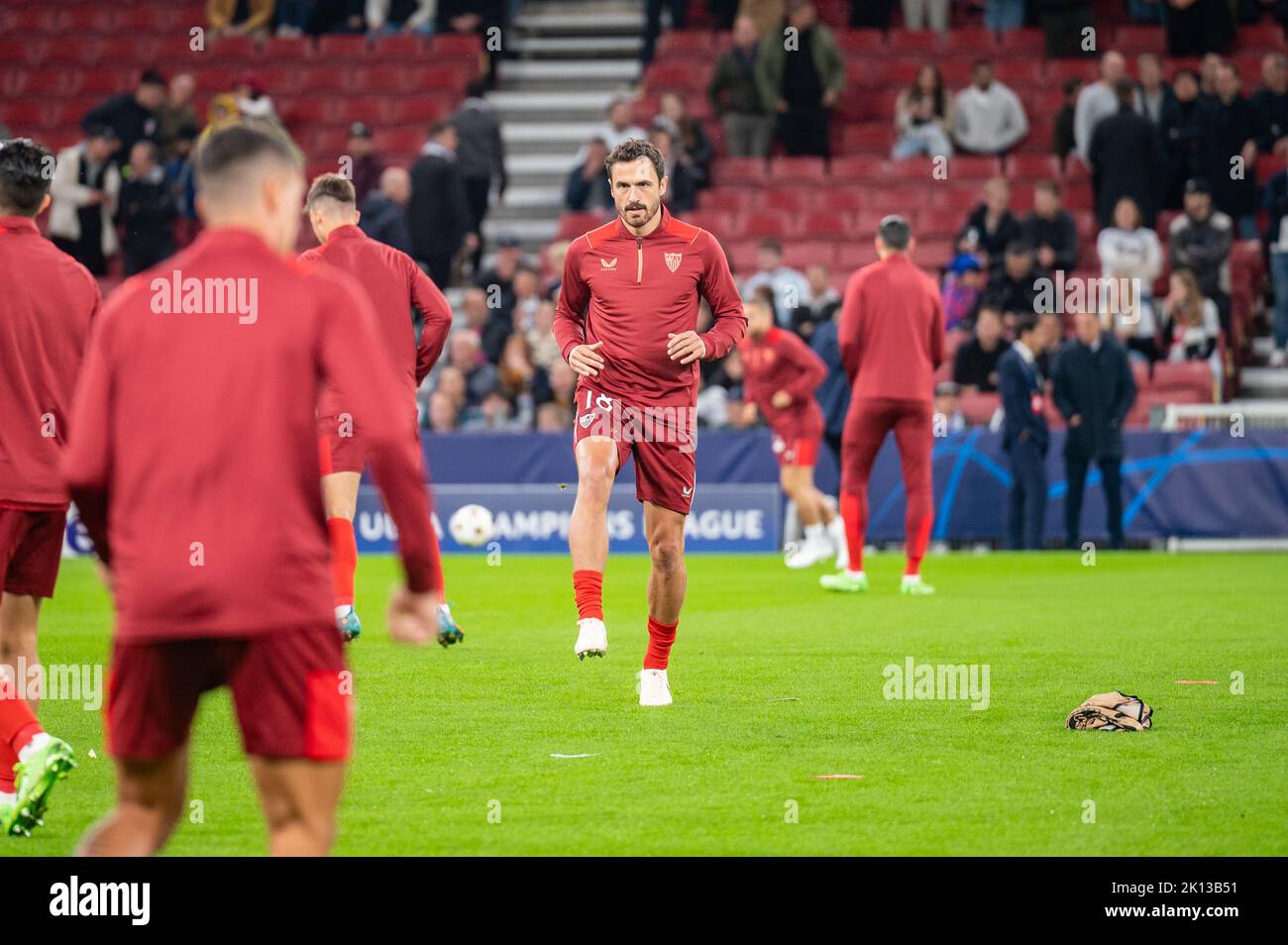 Copenhagen, Denmark. 14th Sep, 2022. Thomas Delaney (18) of Sevilla FC ...