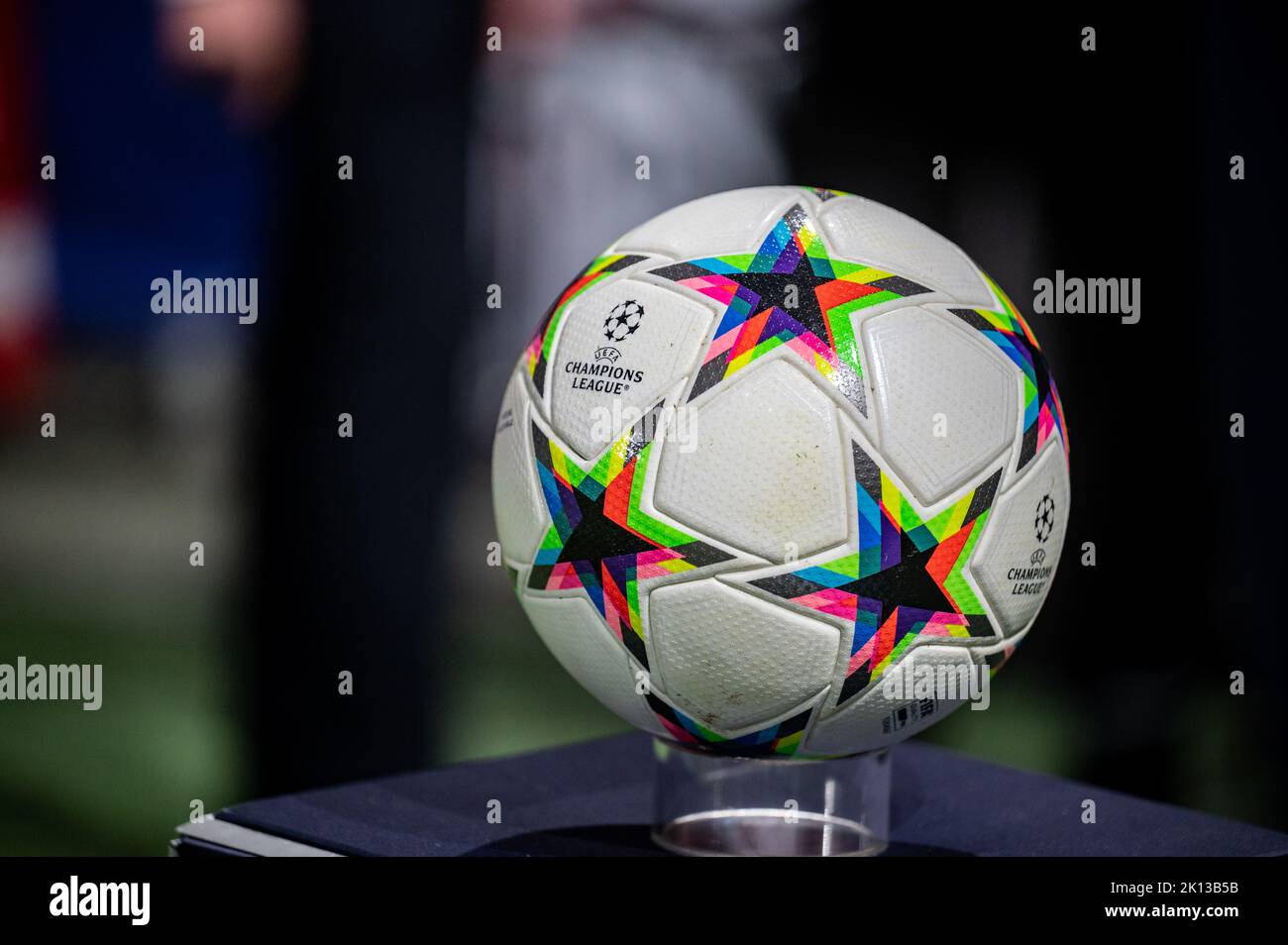 Copenhagen, Denmark. 14th Sep, 2022. The Adidas match ball is ready for ...