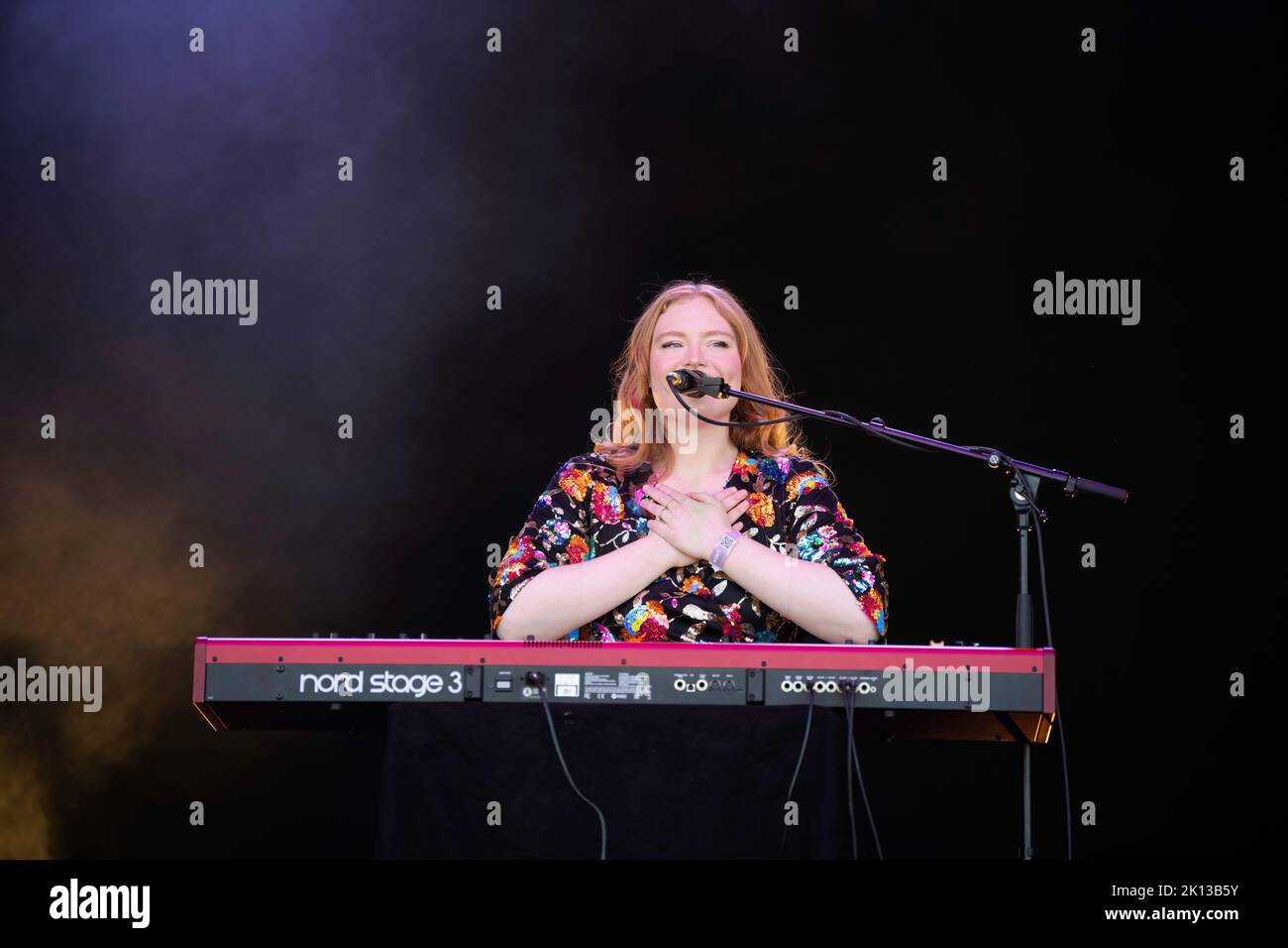 British pop singer, Freya Ridings, performing live at the Tempelhof ...