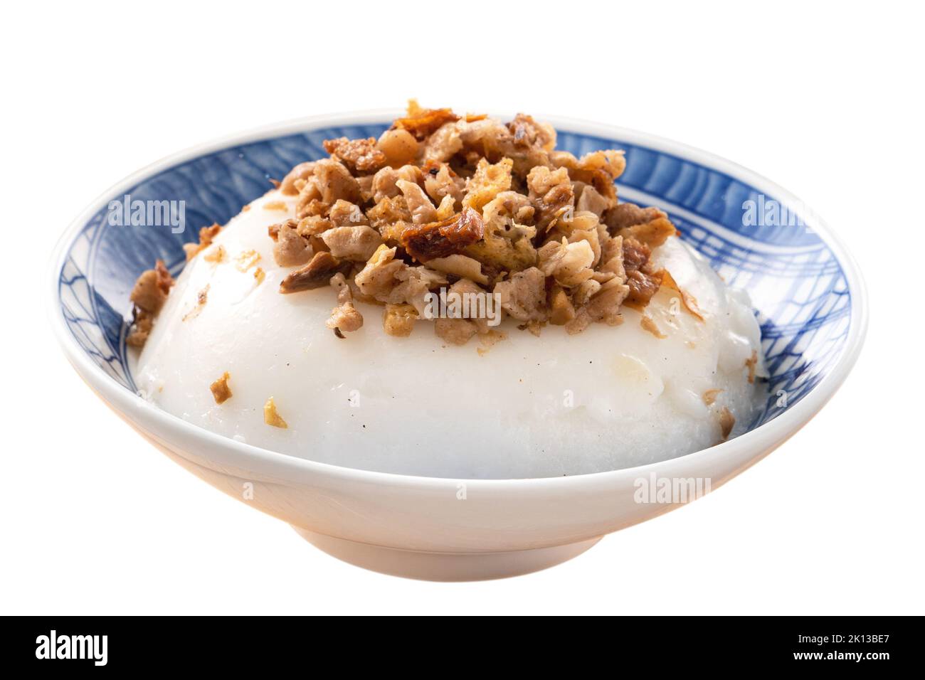 Taiwanese savory rice pudding Wa gui, rice cake with chopped dried ...