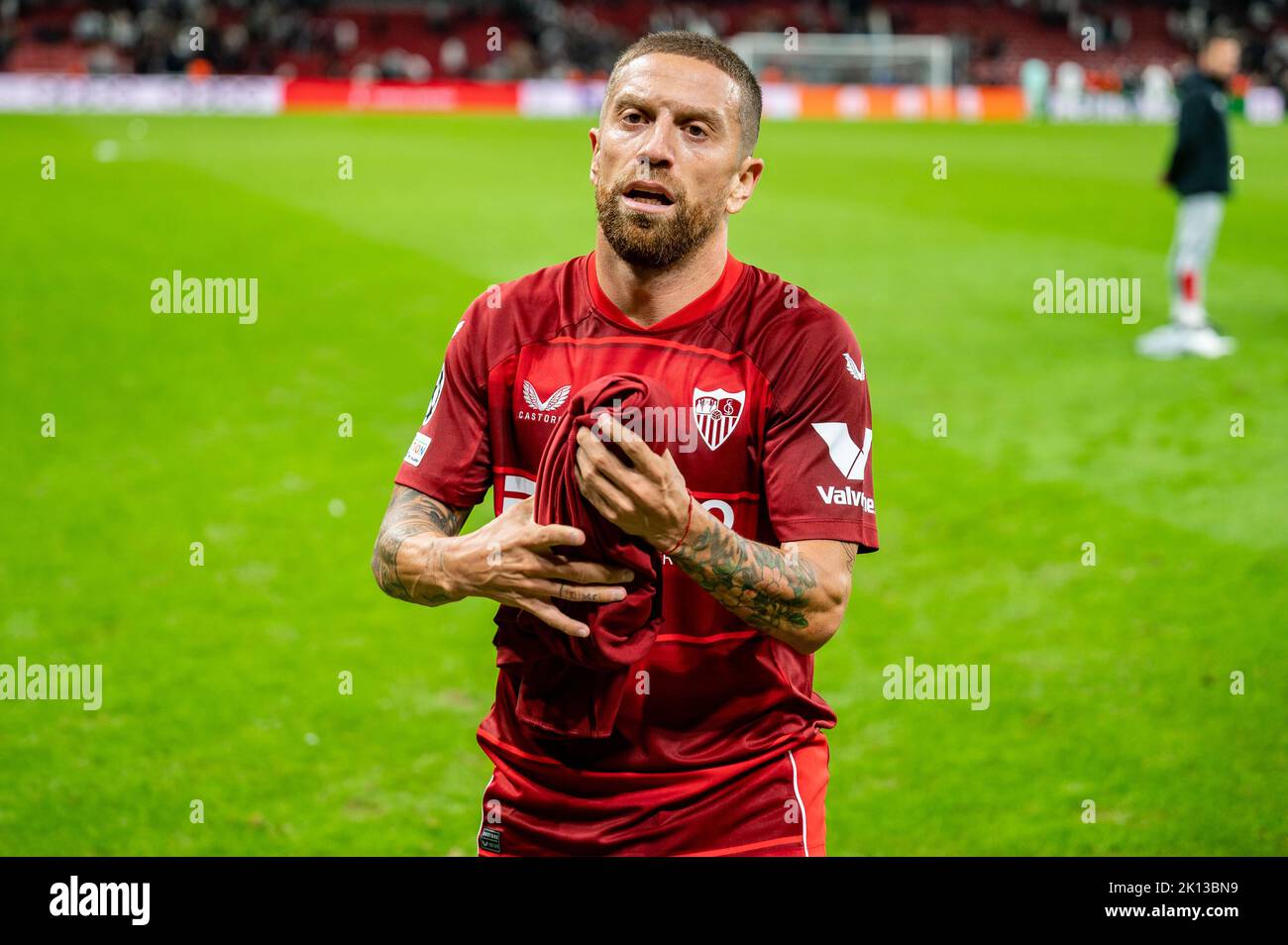 Copenhagen, Denmark. 14th Sep, 2022. Papu Gomez (24) of Sevilla FC seen ...