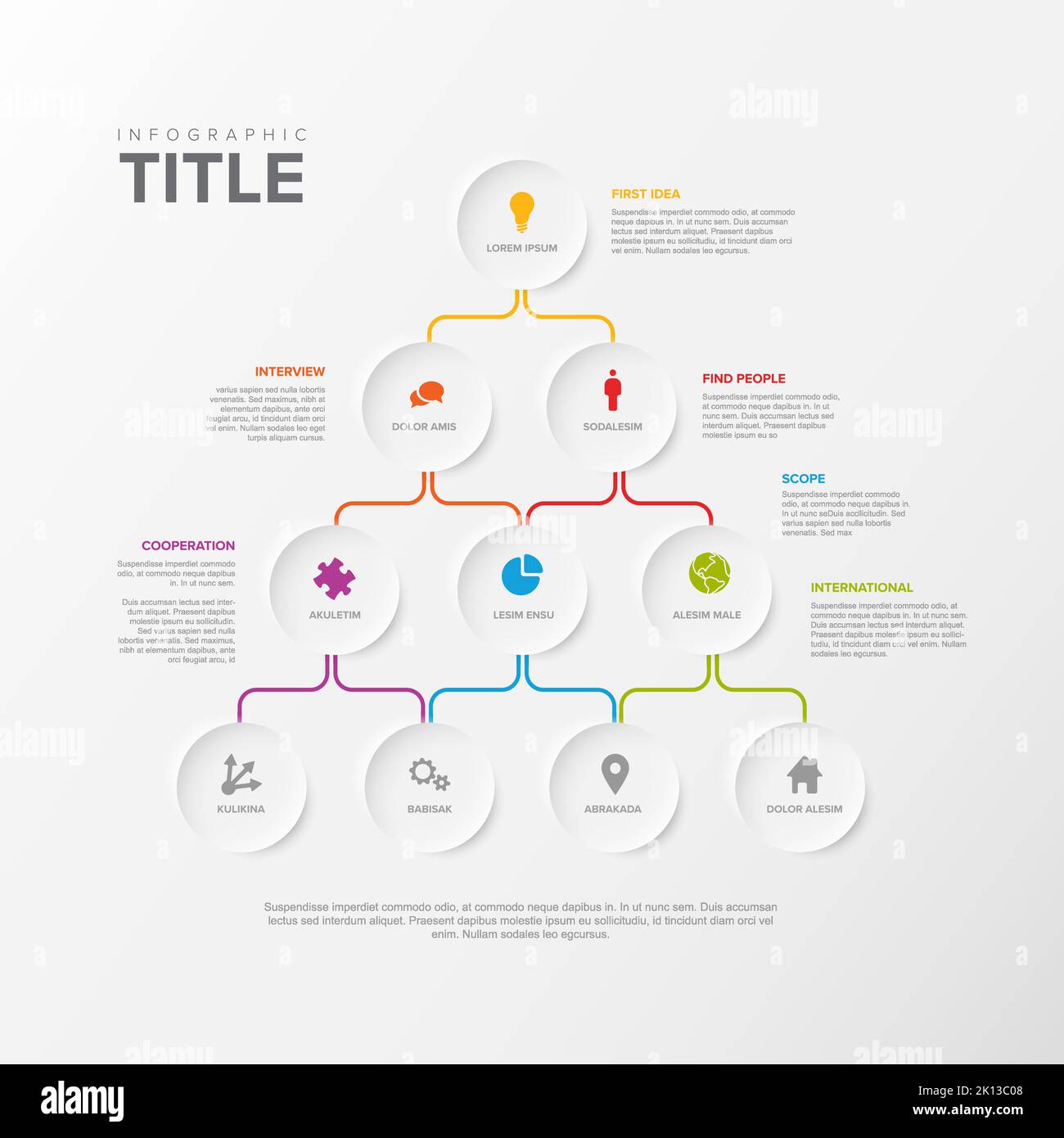 Vector solid Infographic Pyramid chart diagram template made from light ...