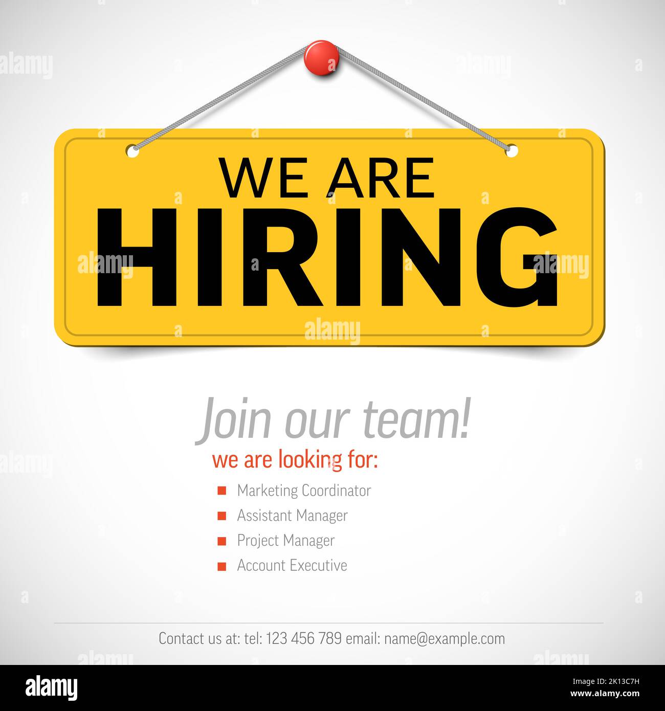 We are hiring minimalistic flyer banner header social media post ...