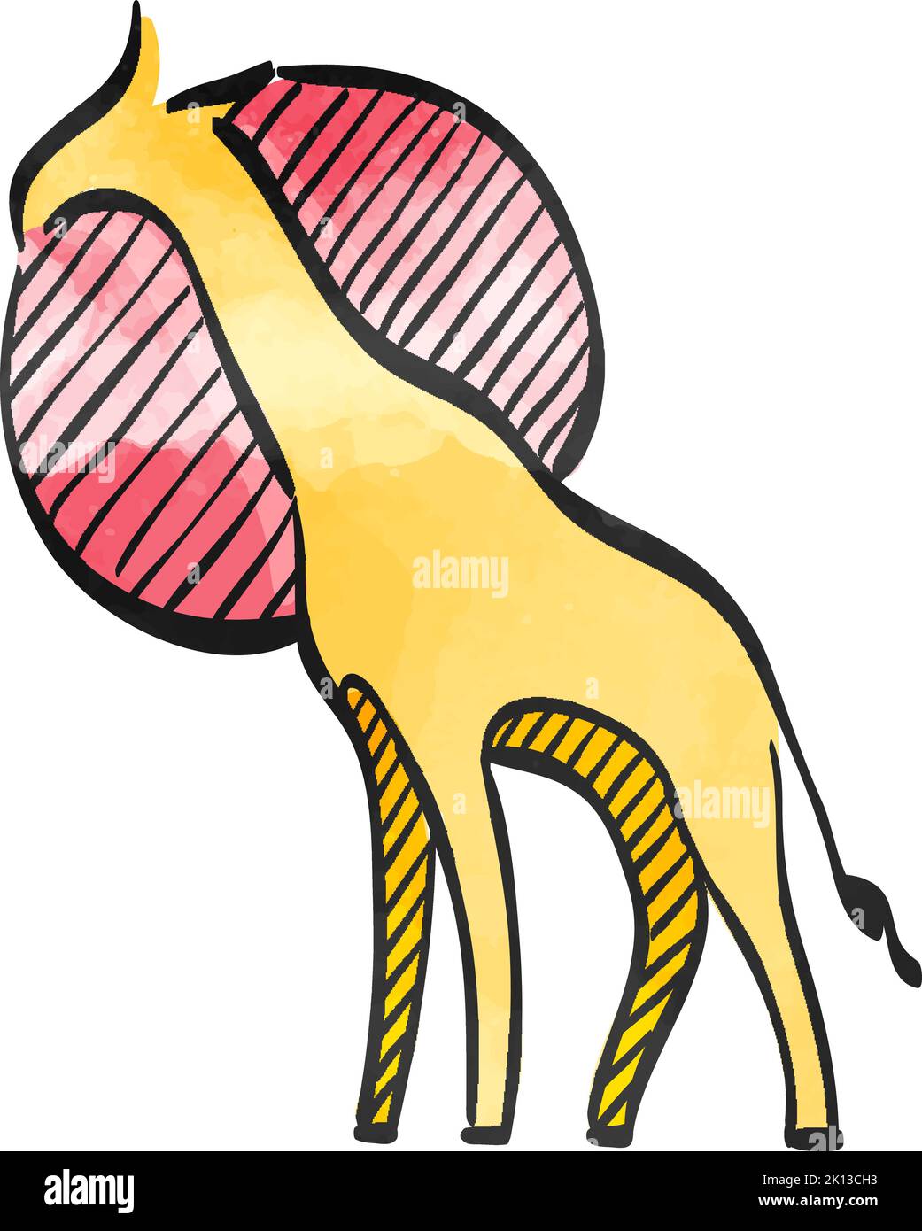 Giraffe in zoo beautiful Stock Vector Images - Alamy