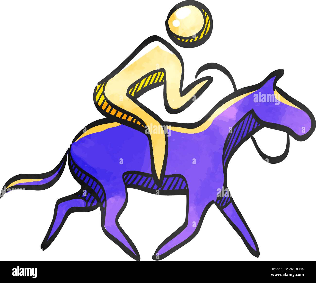 Jockey in saddle horse Cut Out Stock Images & Pictures - Alamy