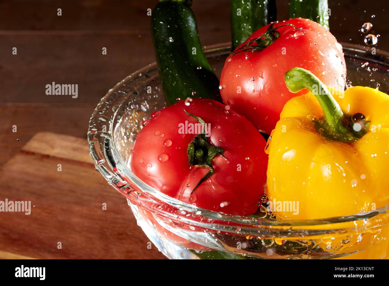 Washing fresh bell peppers in hi-res stock photography and images - Alamy