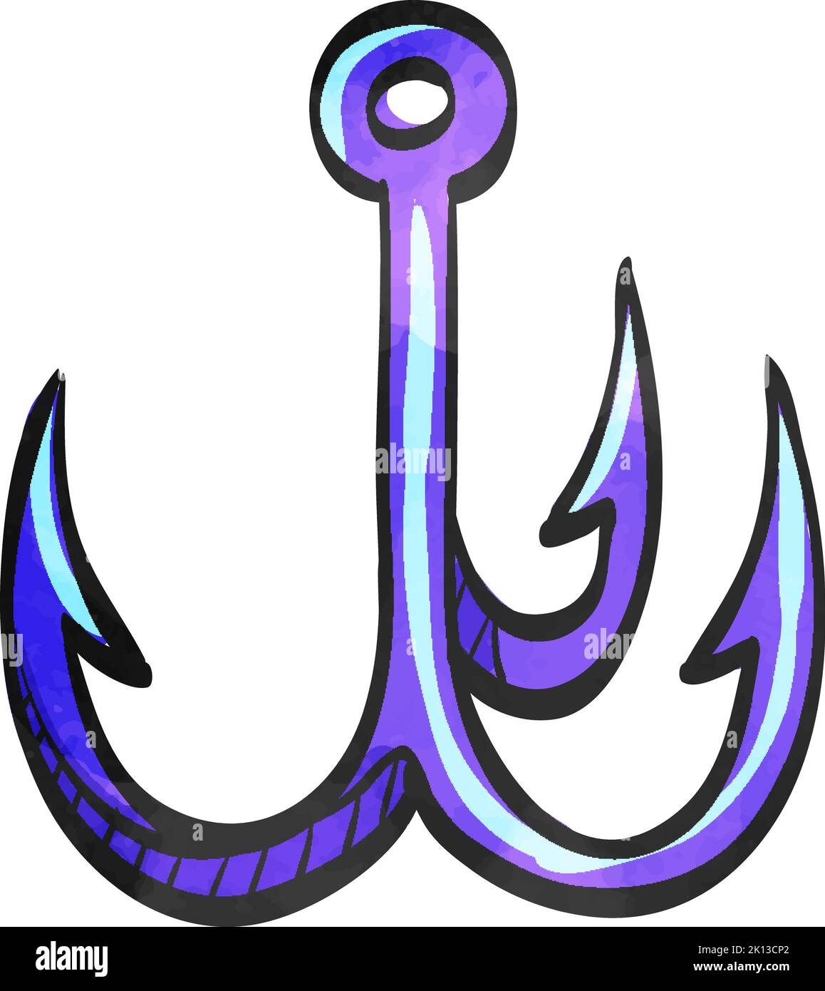 Line drawing hand fishing hook Stock Vector Images - Alamy