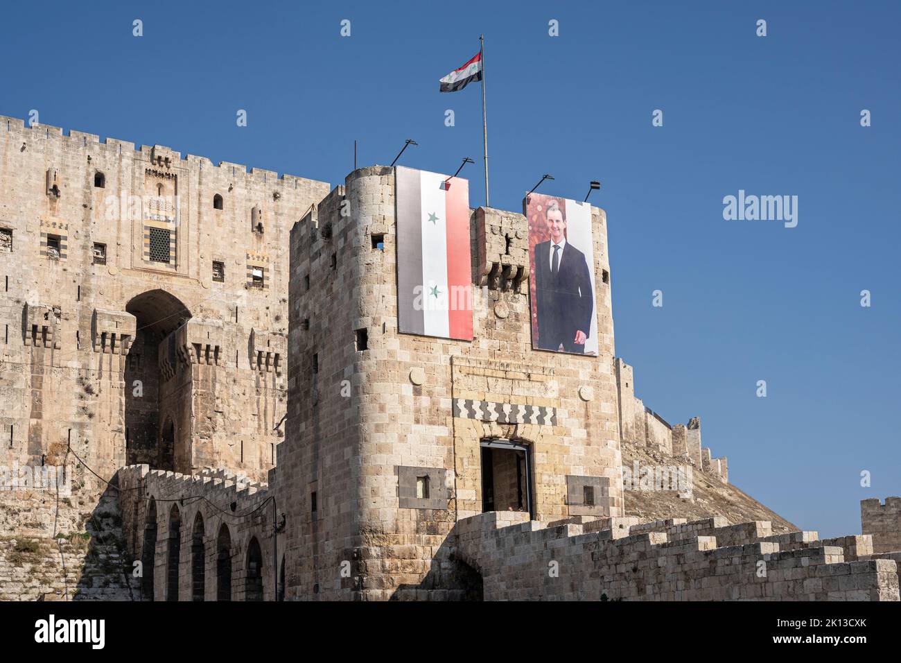 Aleppo citadel entrance hi-res stock photography and images - Alamy