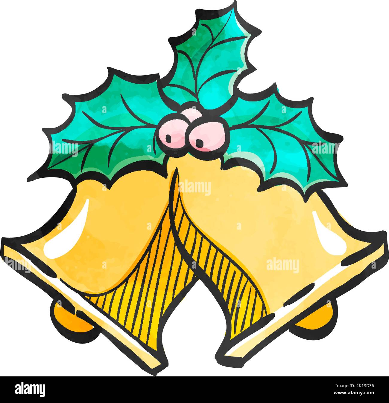 Cartoon style christmas bell Stock Vector Images - Alamy