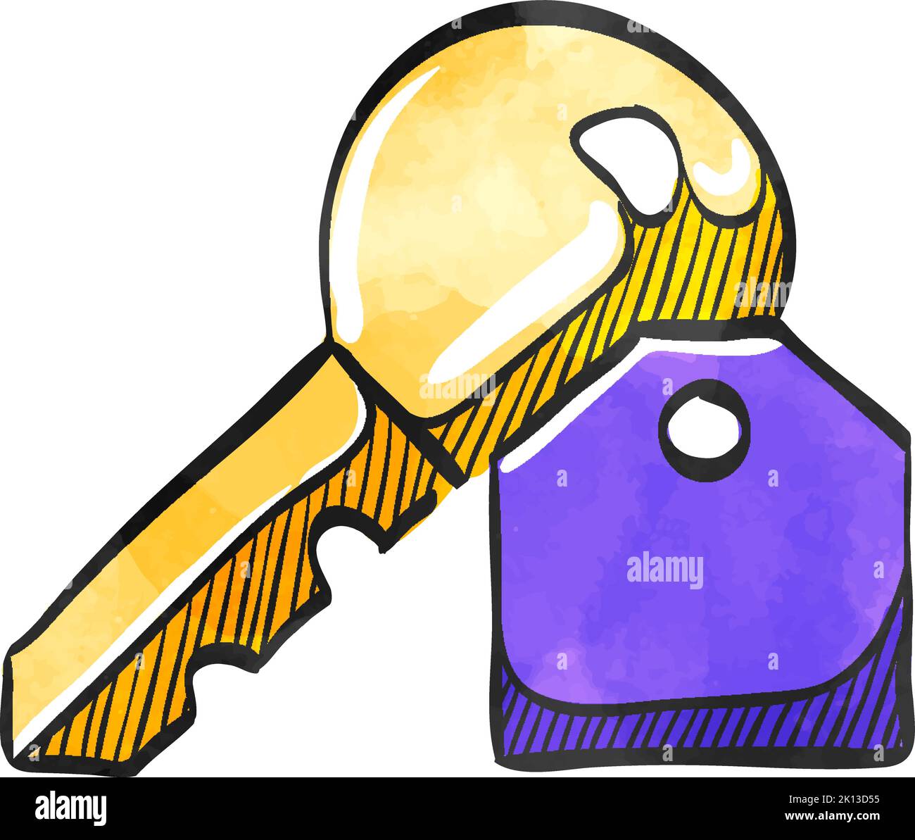 Key icon in watercolor style Stock Vector Image & Art - Alamy