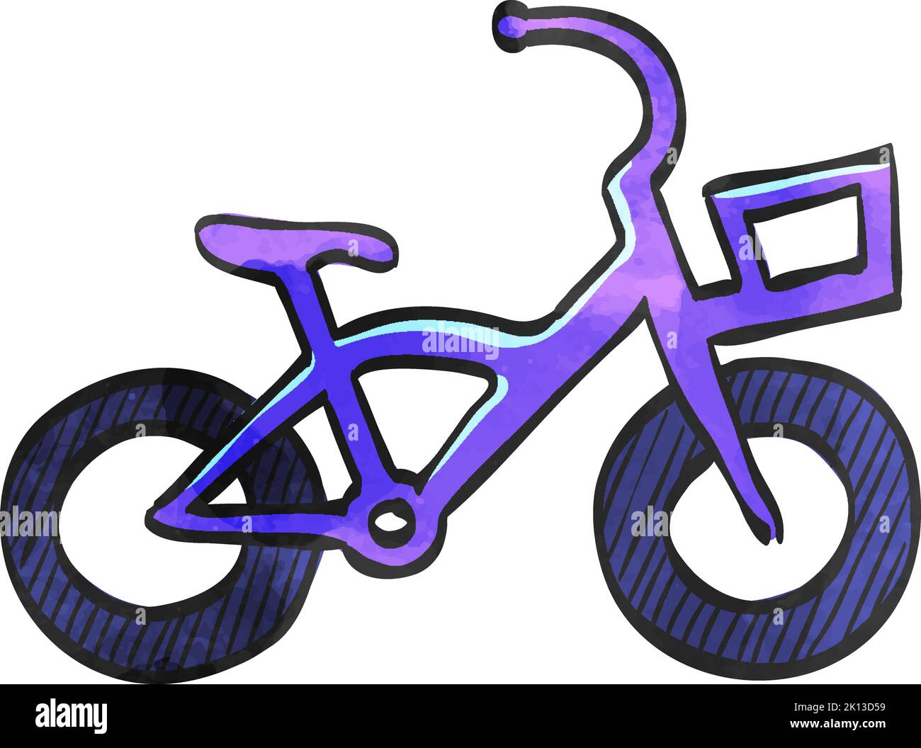 Kids bicycle icon in watercolor style Stock Vector Image & Art - Alamy