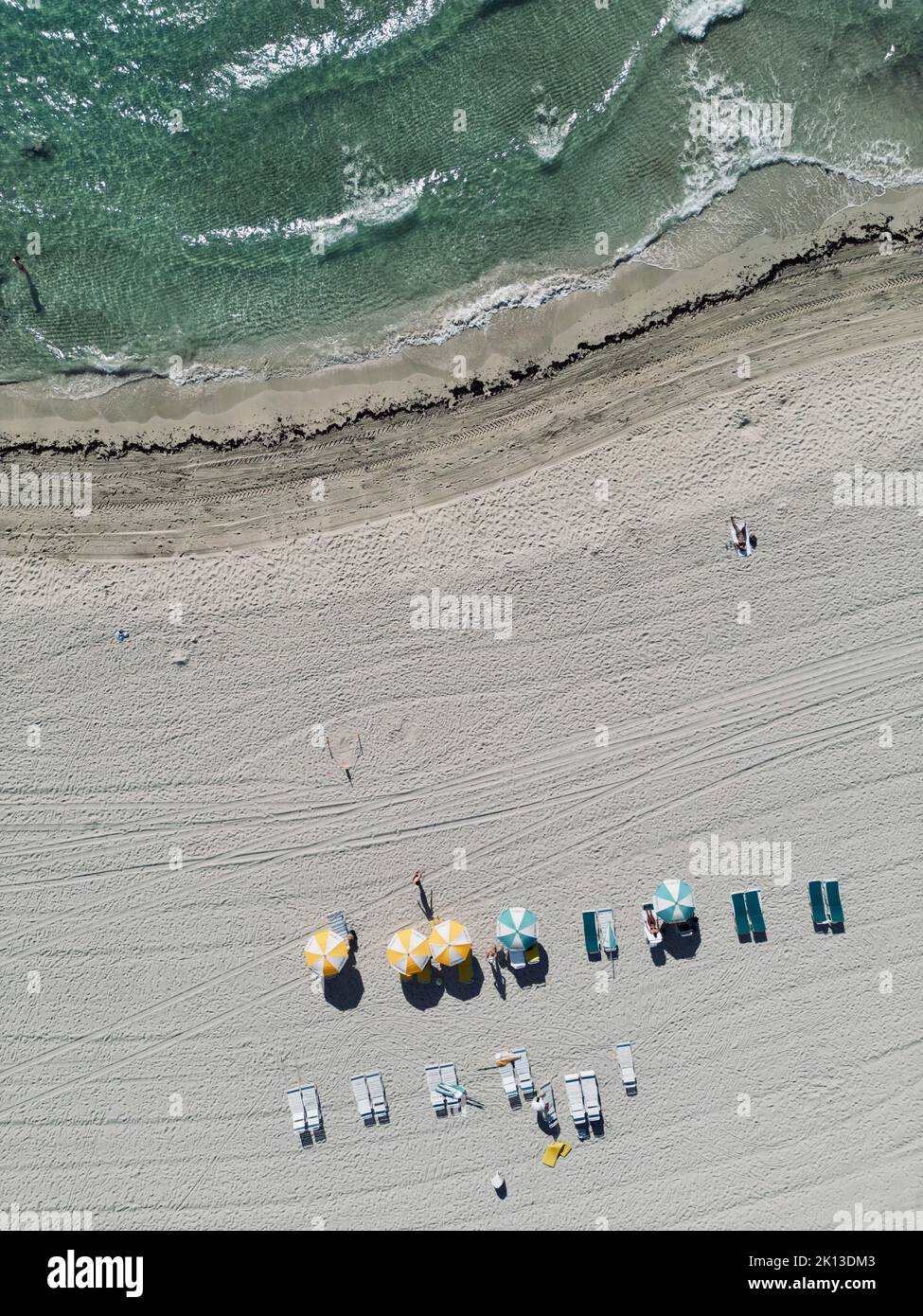 An aerial view over Miami beach, Florida Stock Photo - Alamy