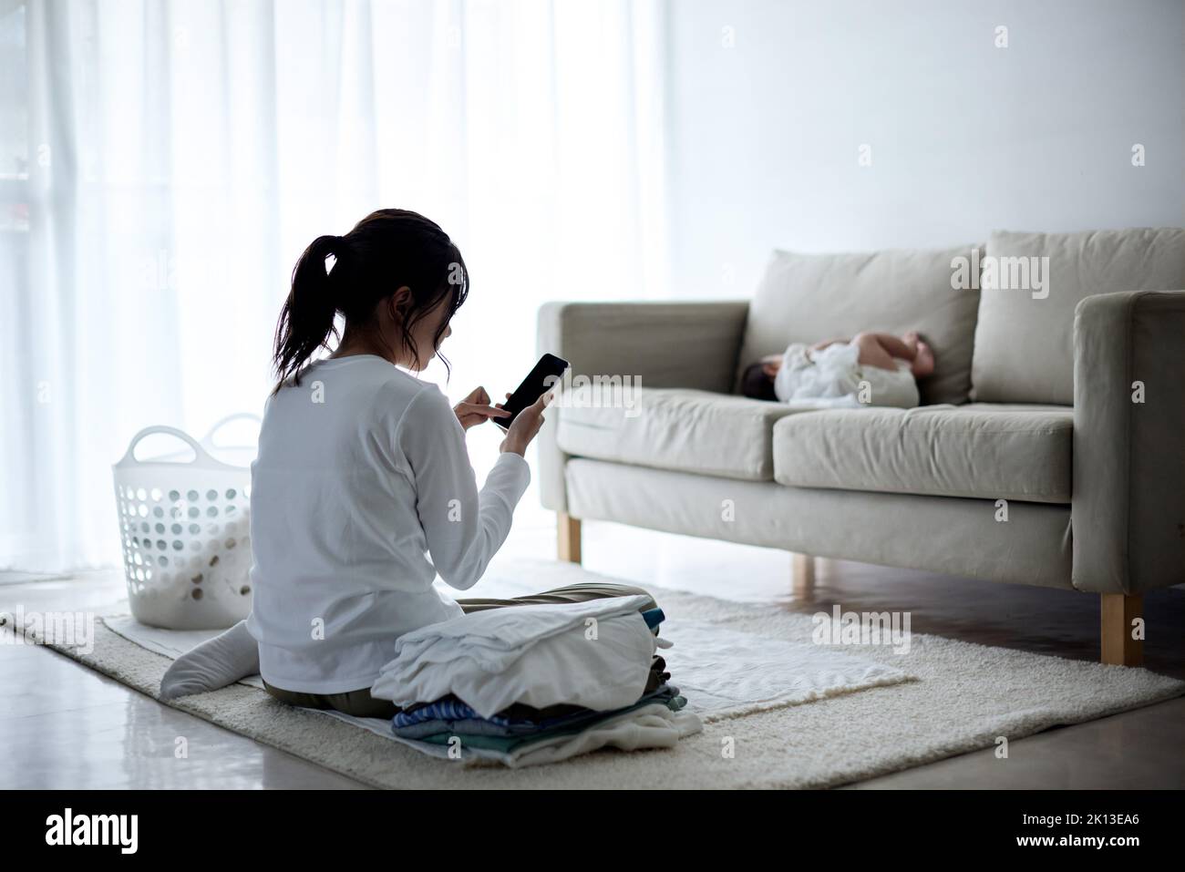 Japanese newborn with mother Stock Photo - Alamy