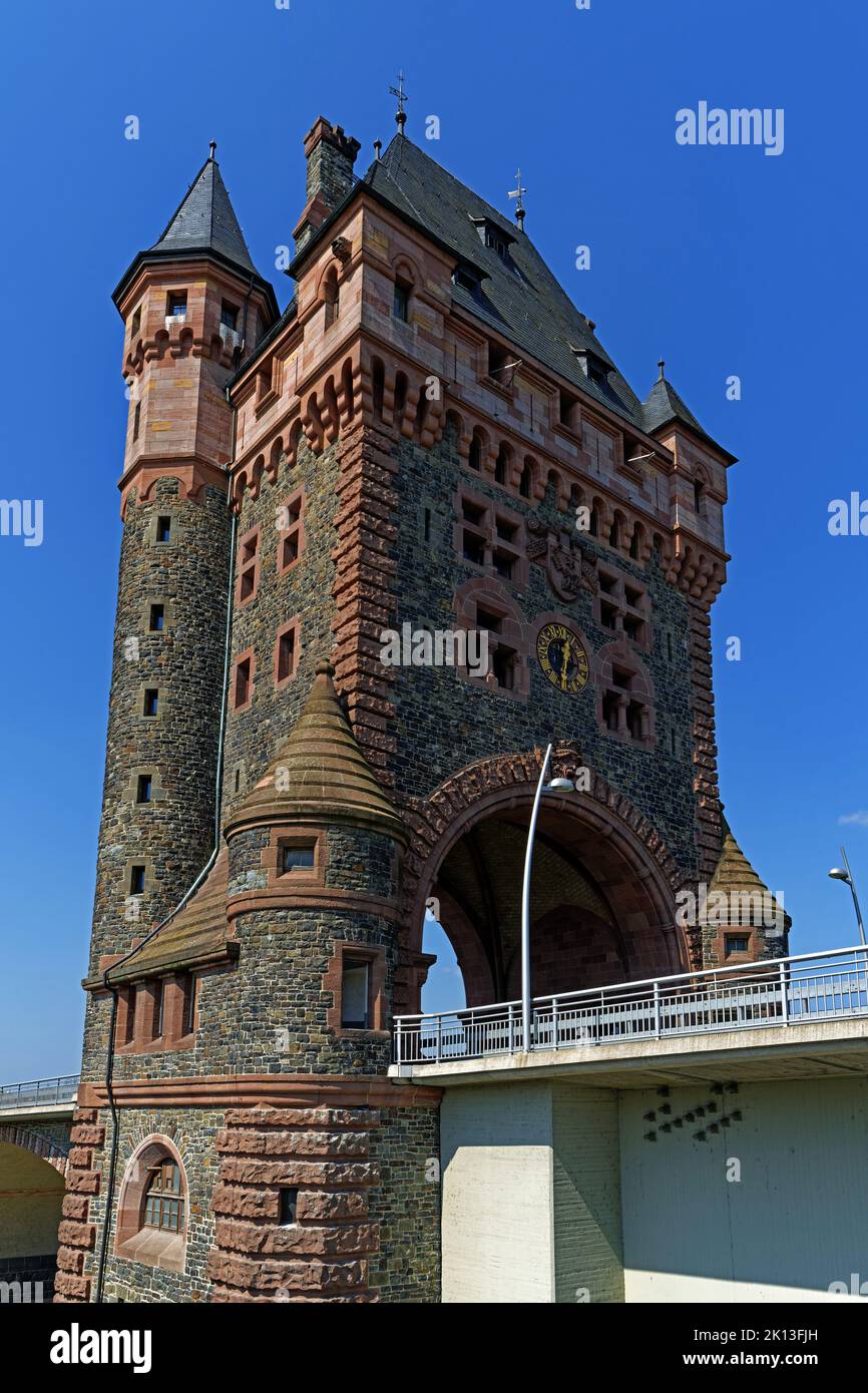Nibelungenturm, erbaut 1897 bis 1900, Nibelungenbrücke *** Local ...