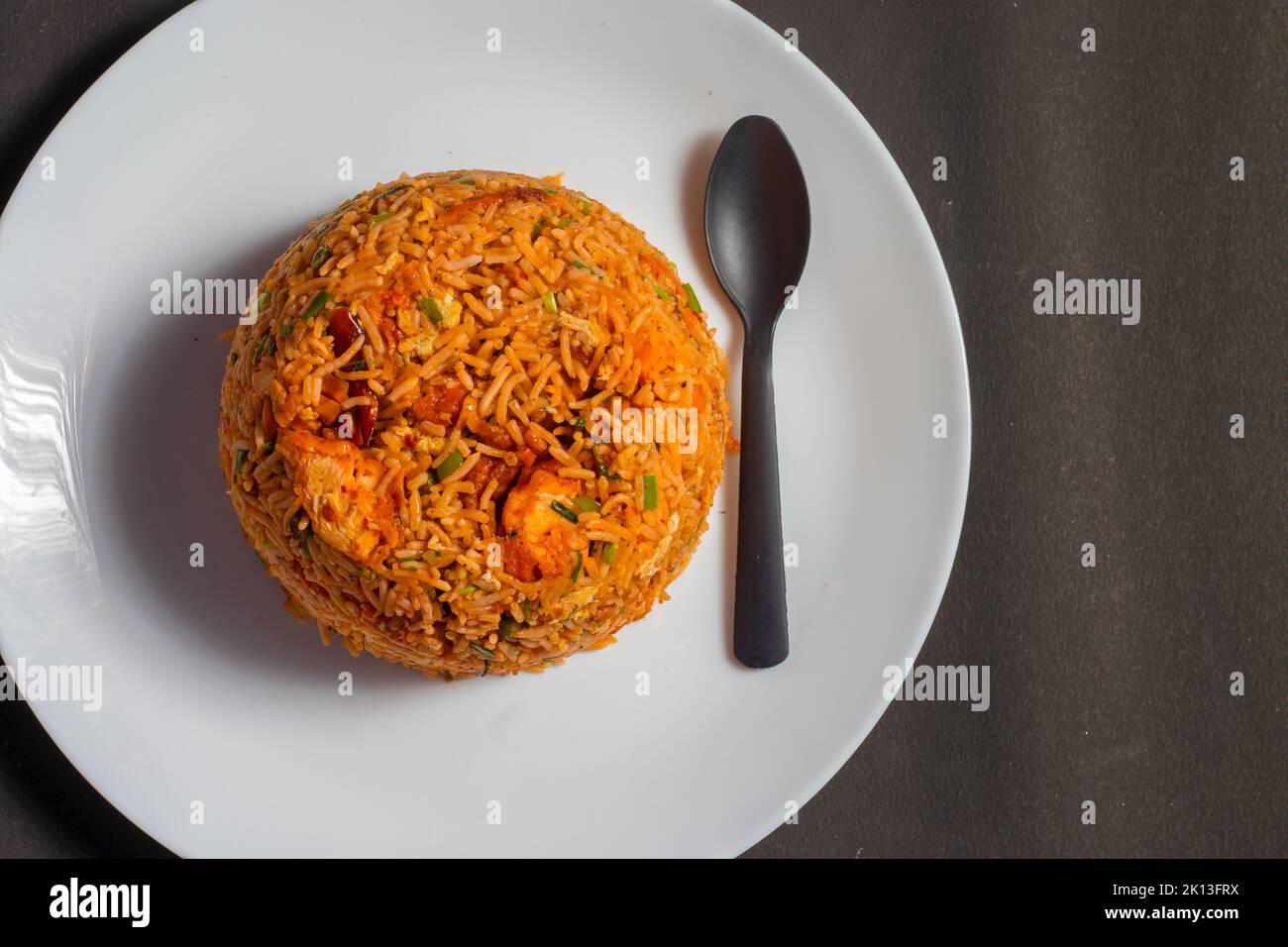 delicious Chinese food Schezwan non-veg fried rice Stock Photo - Alamy