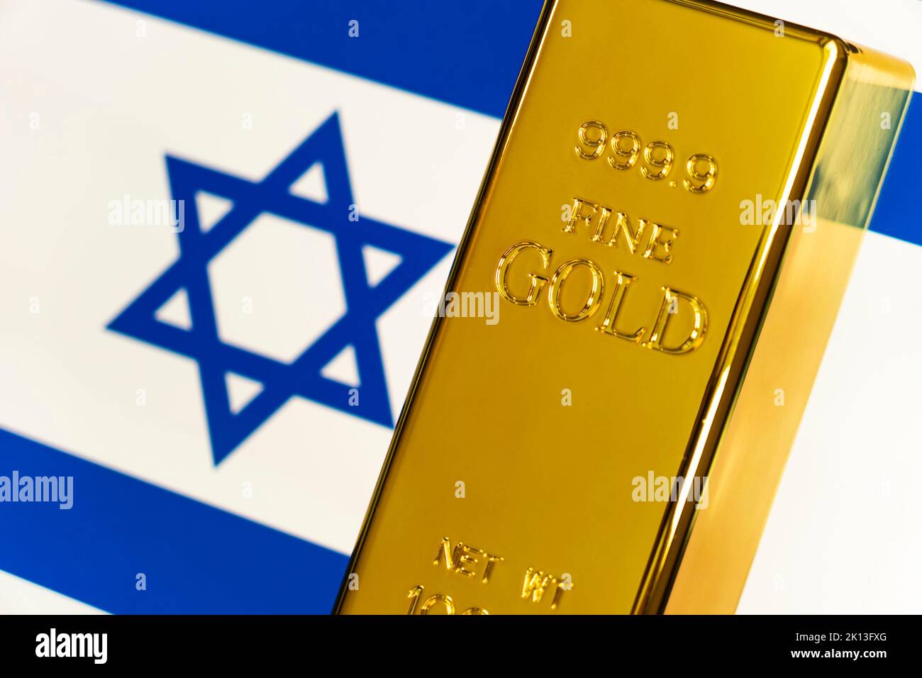 The gold bar is on the national flag of israel, israeli Gold Reserve ...