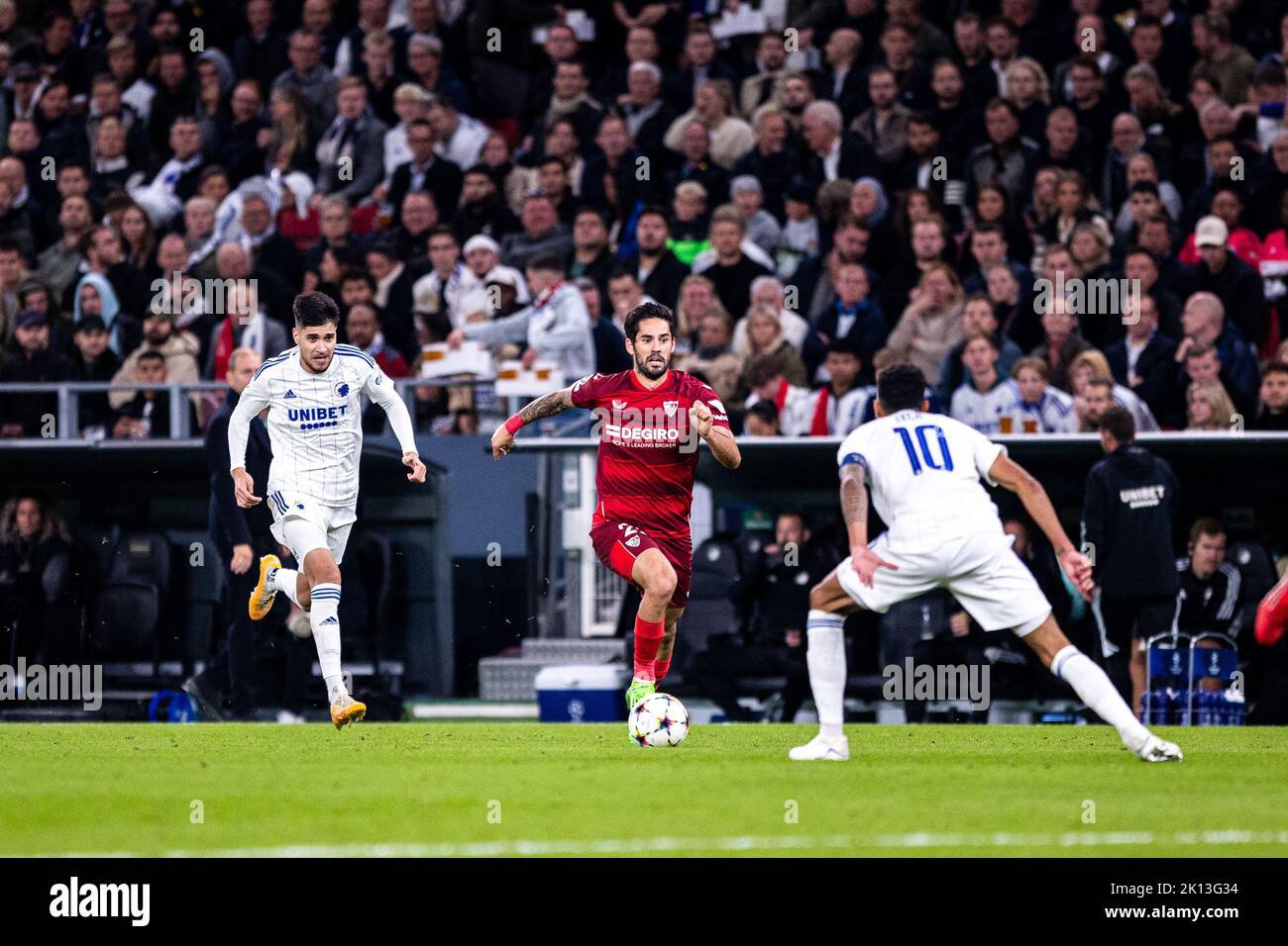 Copenhagen, Denmark. 14th Sep, 2022. Isco (22) of Sevilla FC seen ...