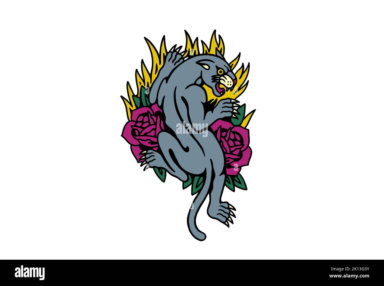 Old school traditional tattoo inspired cool graphic design illustration ...