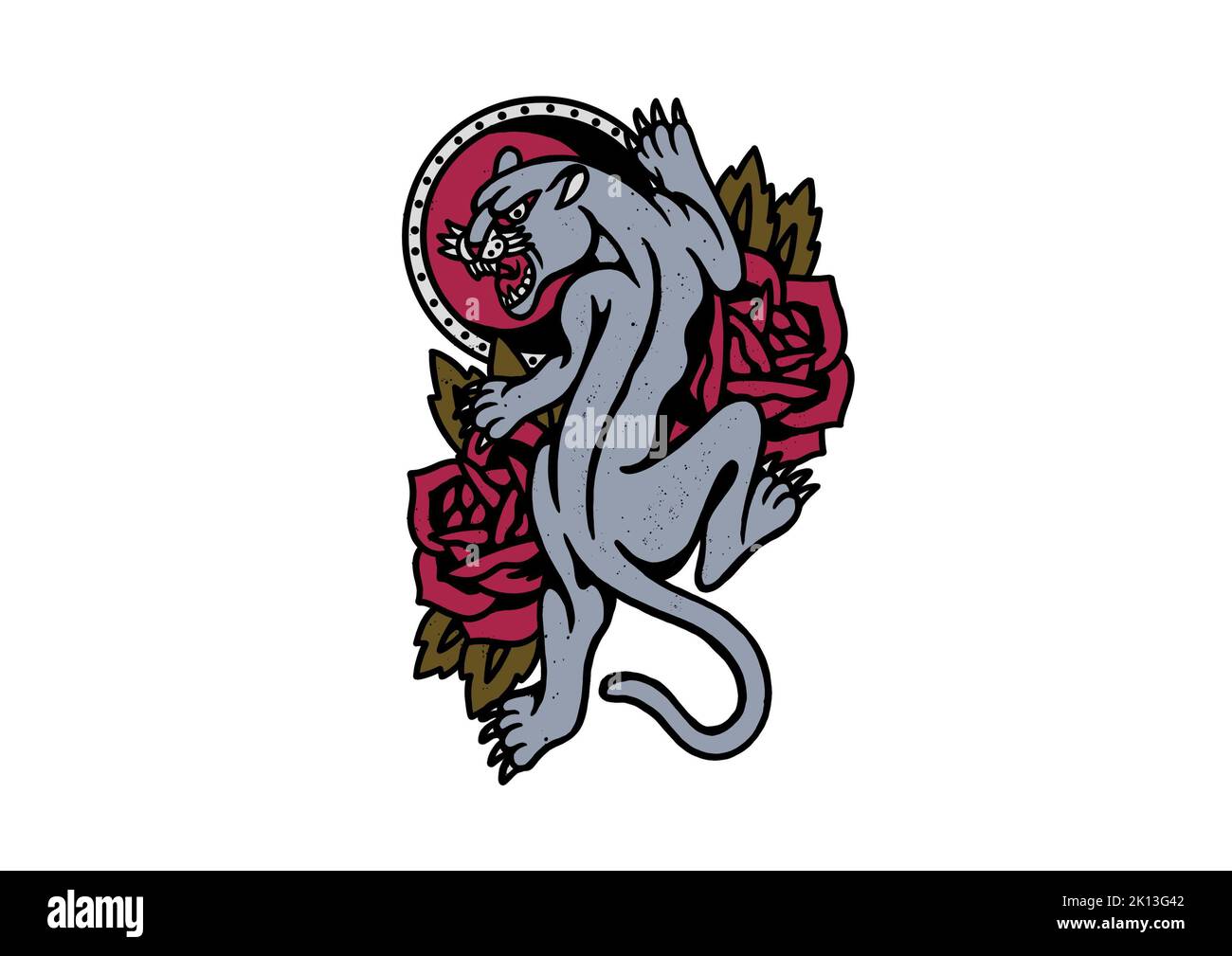 Old school traditional tattoo inspired cool graphic design illustration ...