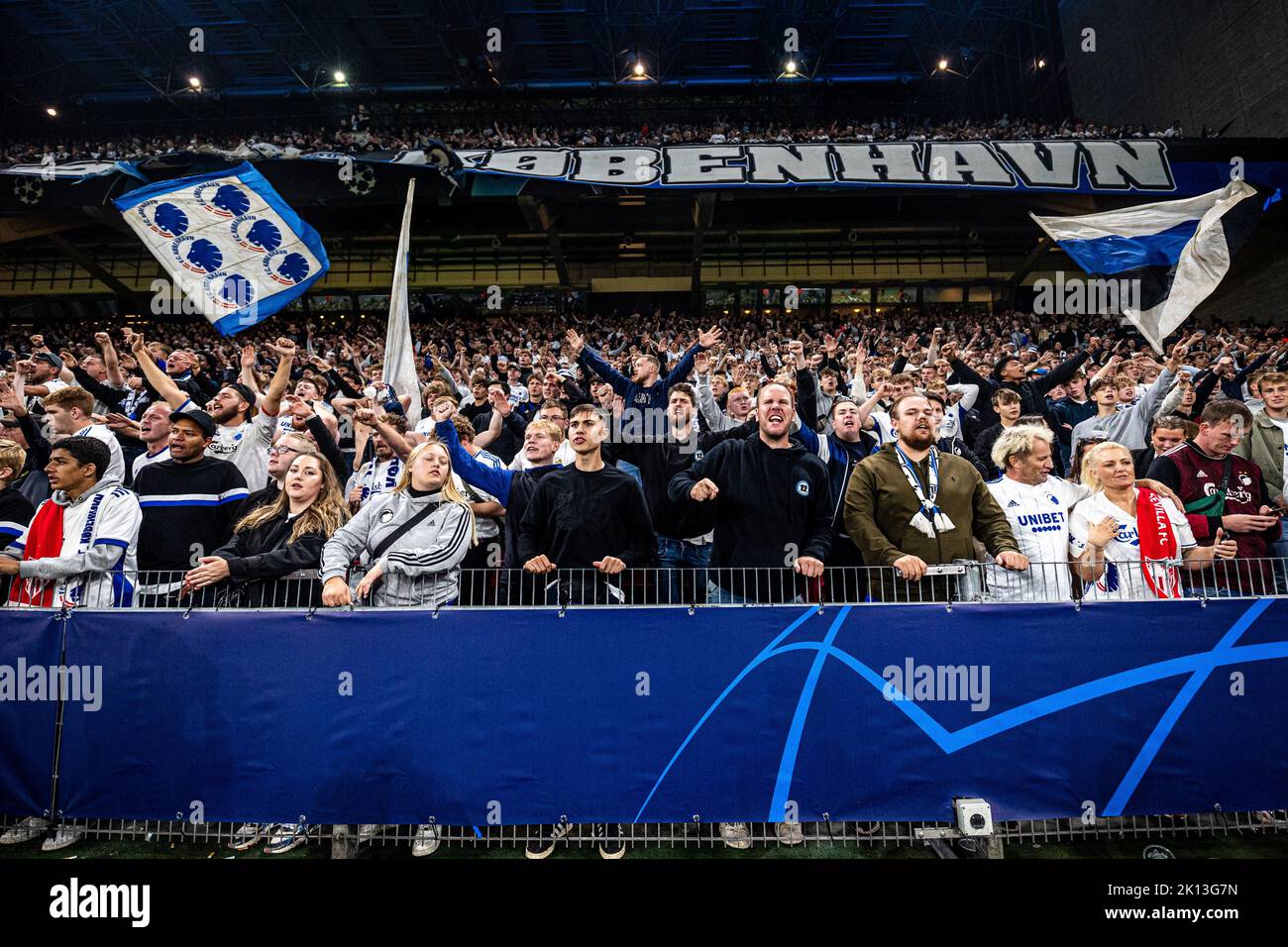 Copenhagen, Denmark. 14th Sep, 2022. Football fans of FC Copenhagen ...