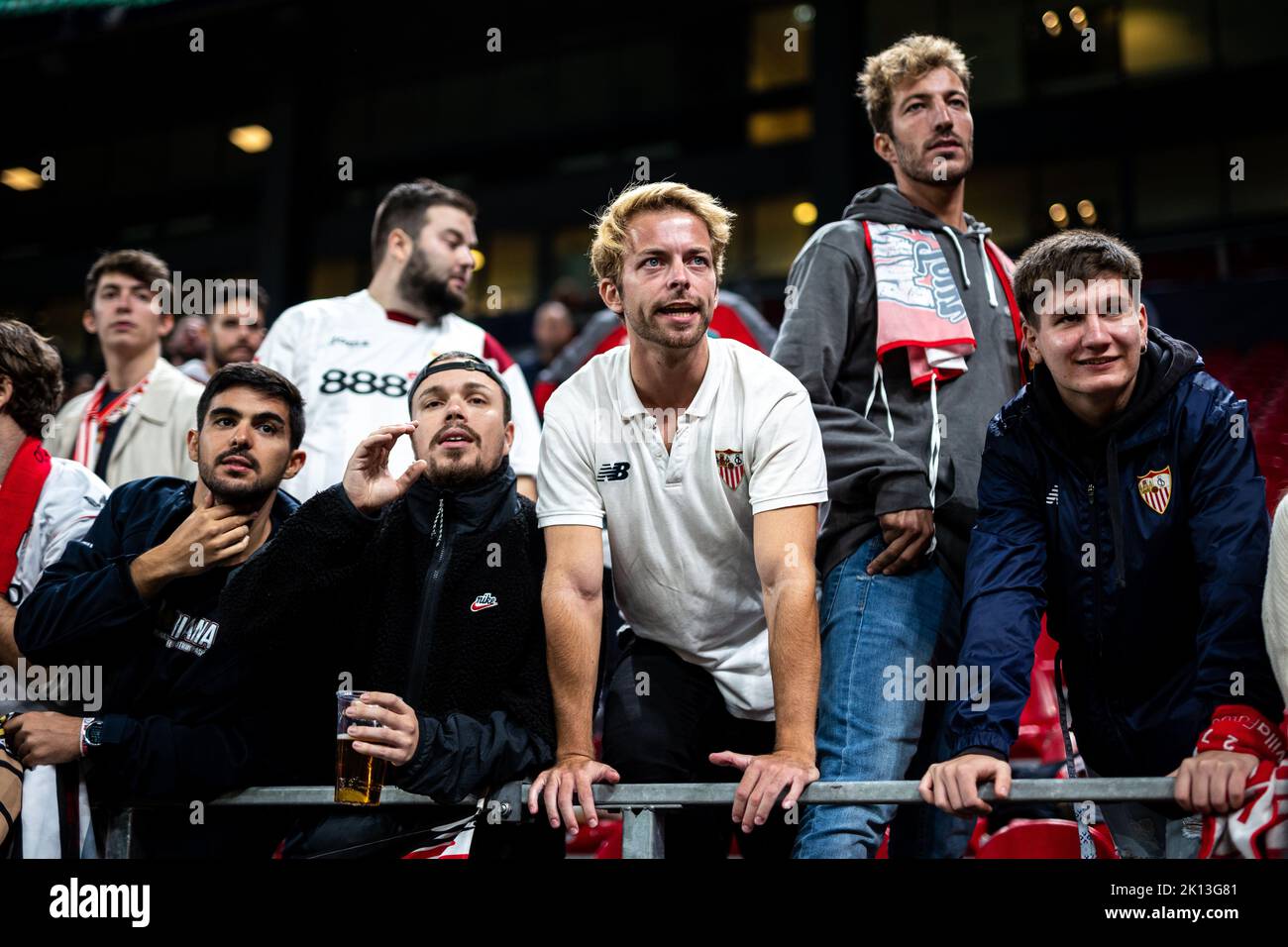 Copenhagen, Denmark. 14th Sep, 2022. Football fans of Sevilla FC seen ...