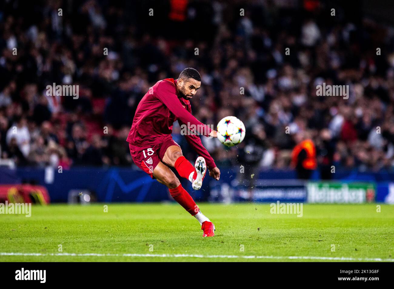 Copenhagen, Denmark. 14th Sep, 2022. Youssef En-Nesyri (15) of Sevilla ...