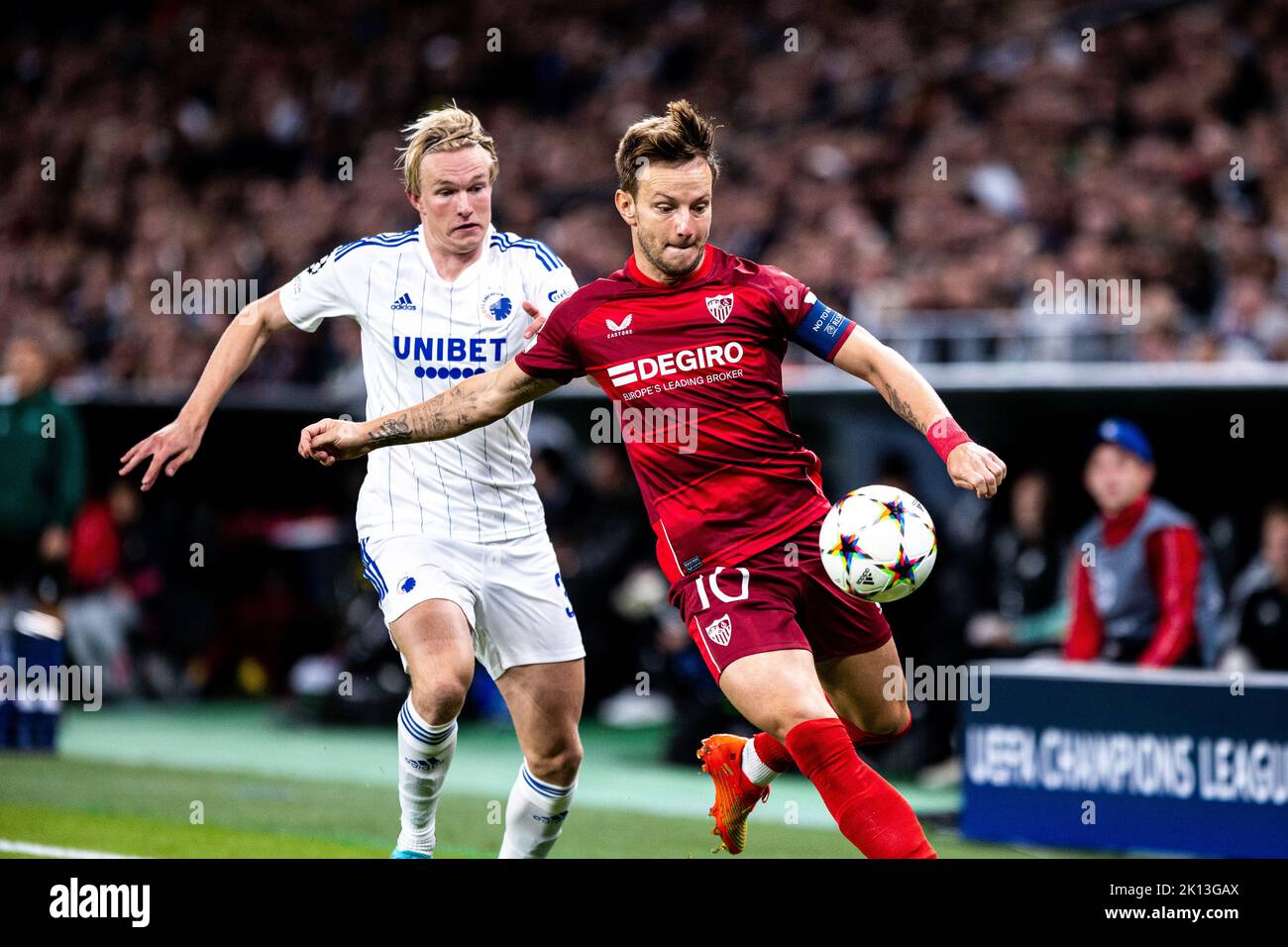 Copenhagen, Denmark. 14th Sep, 2022. Ivan Rakitic (10) of Sevilla FC ...