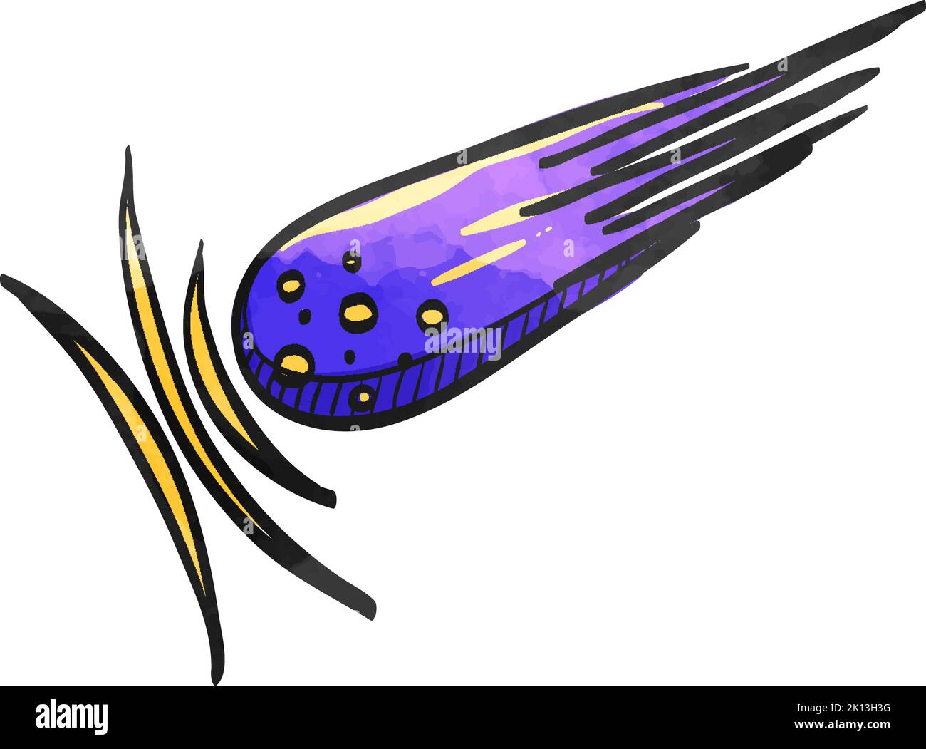 Comet icon cartoon style Cut Out Stock Images & Pictures - Alamy