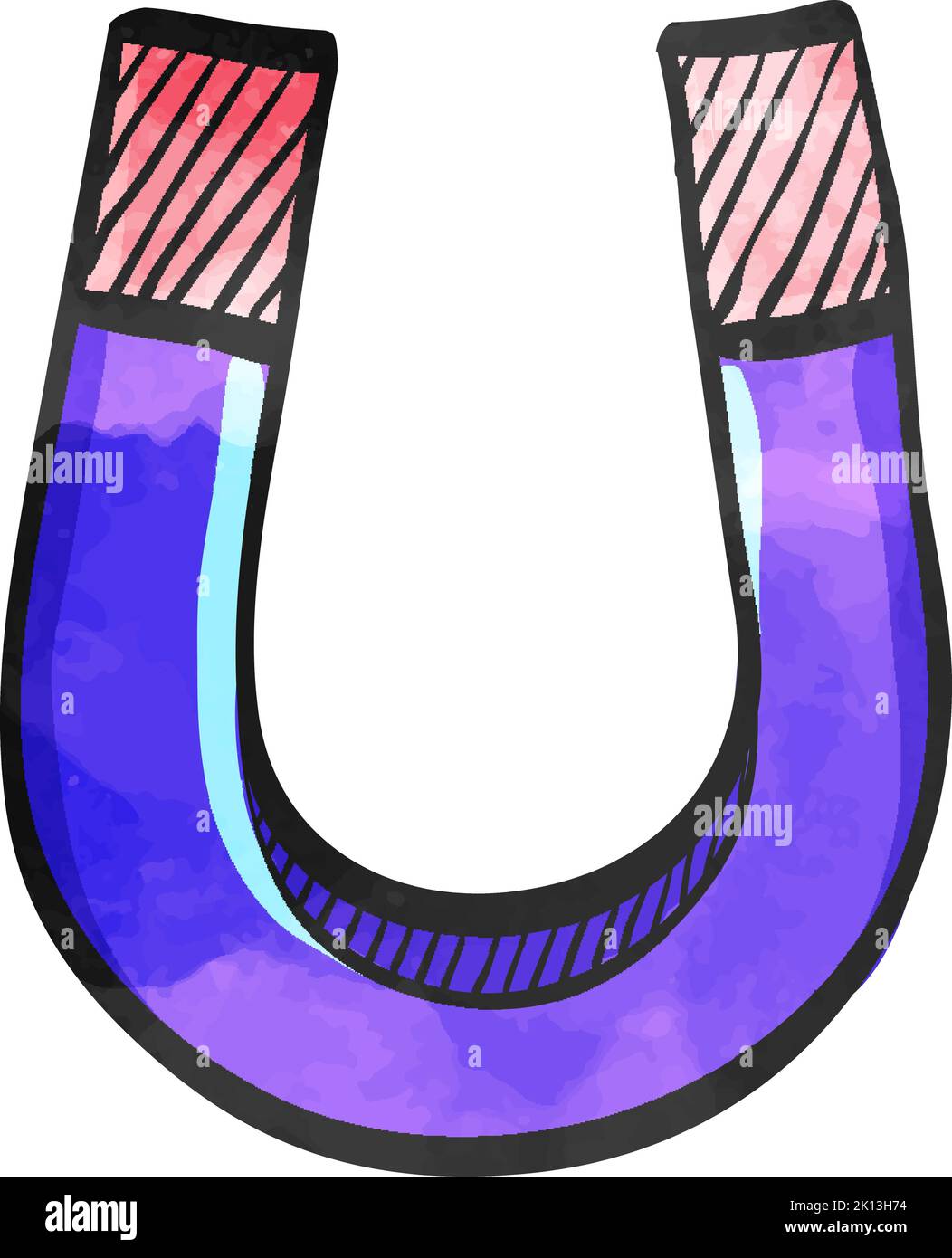 Magnet icon in outline Cut Out Stock Images & Pictures - Alamy