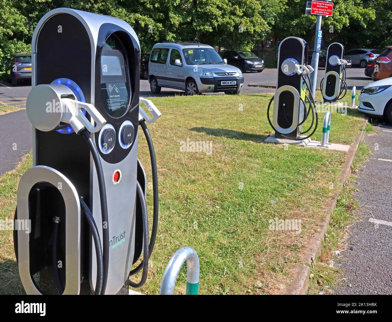 EnTrust , EnSmartEV chargers, in a car park ,Runcorn old town, utilising MicroGrid, Halton ...
