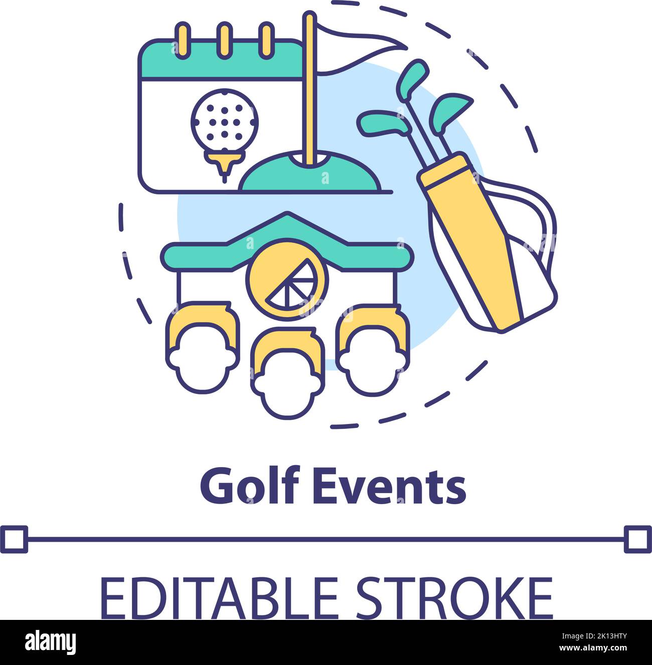 Golf Events Concept Icon Stock Vector Image And Art Alamy