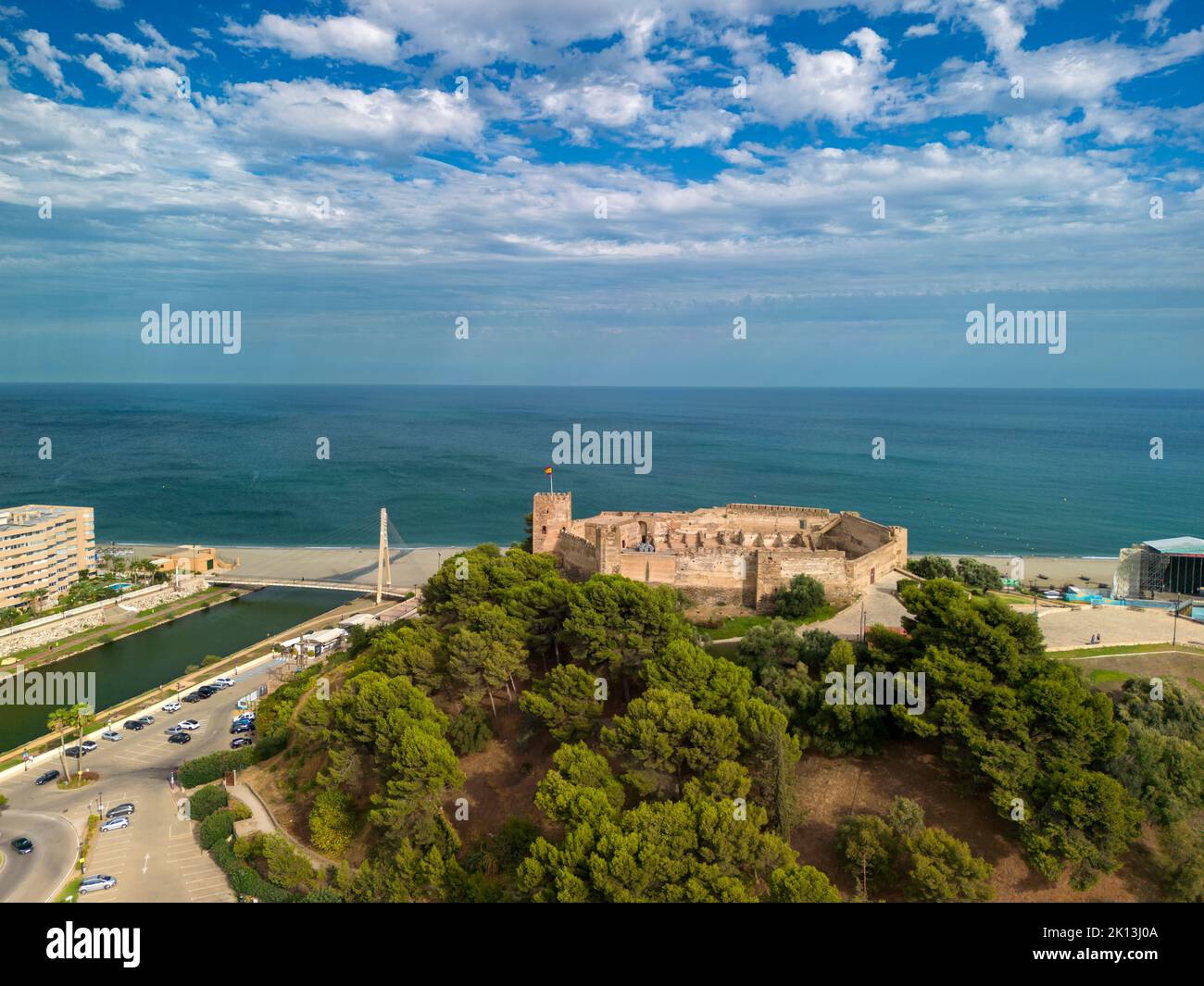 view of the Sohail castle in the municipality of Fuengirola, Andalusia ...