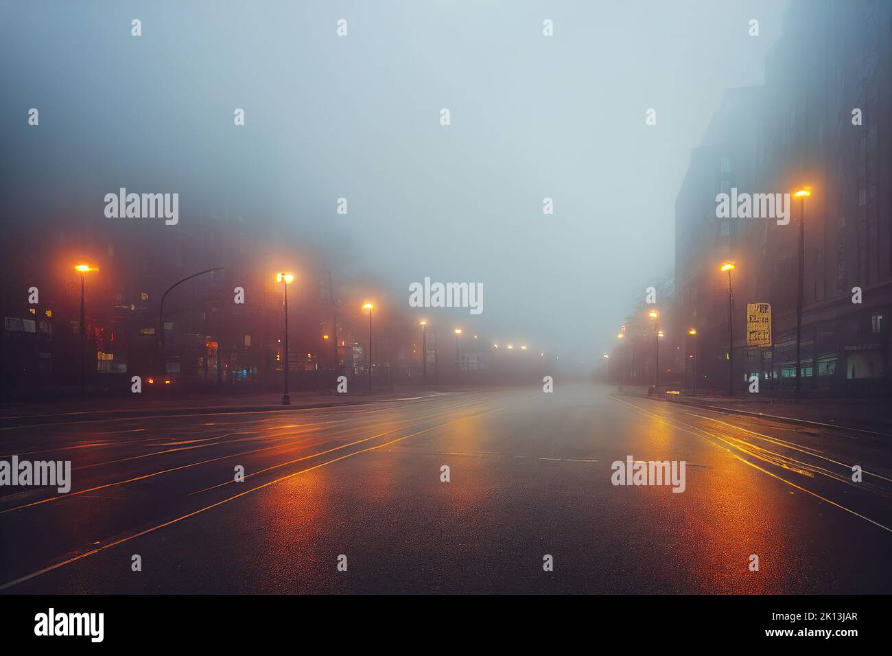Foggy street lights hi-res stock photography and images - Alamy