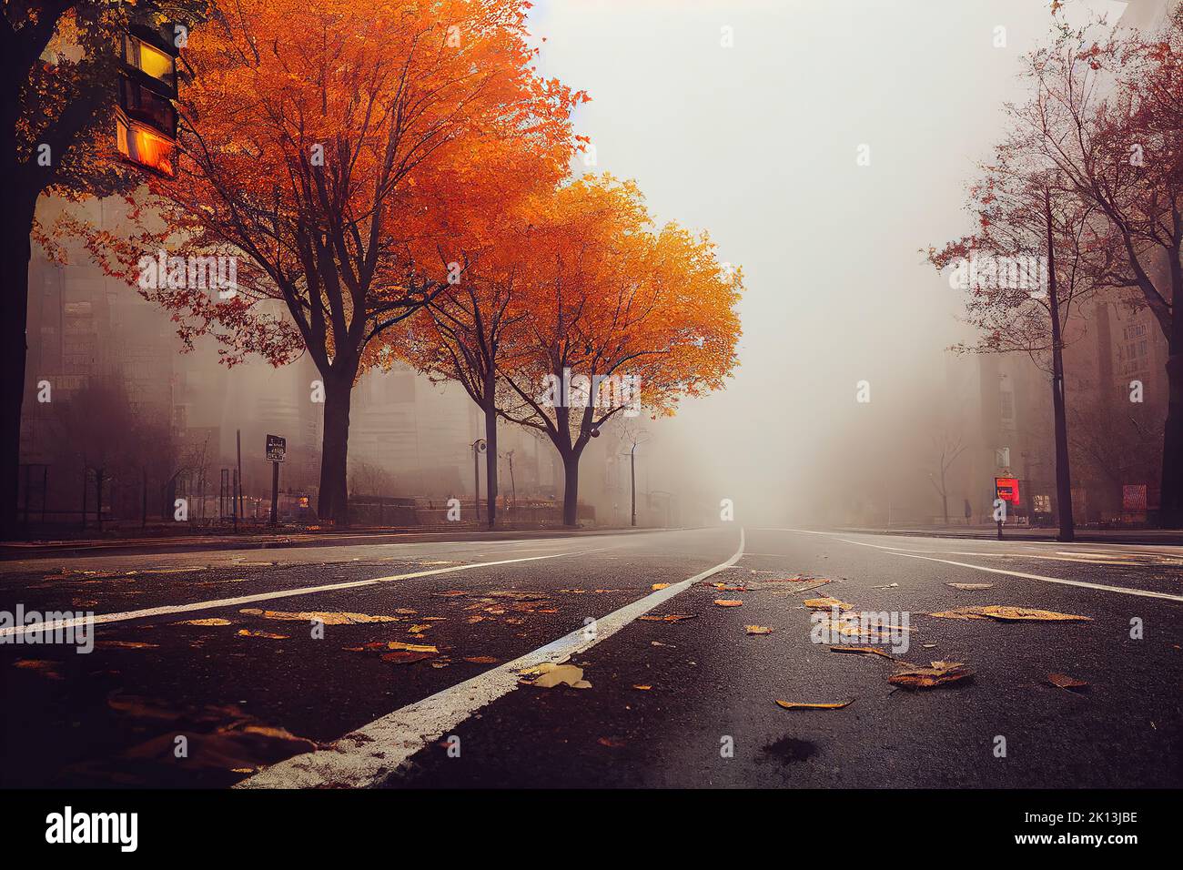 Foggy street lights hi-res stock photography and images - Alamy