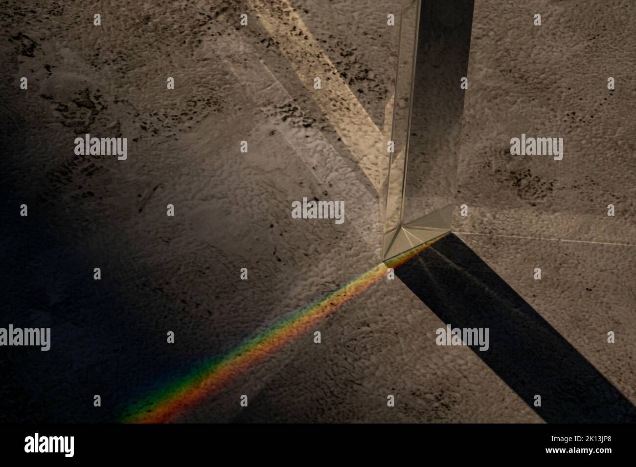 A futuristic cool background with glass prisms and light shadows on a ...