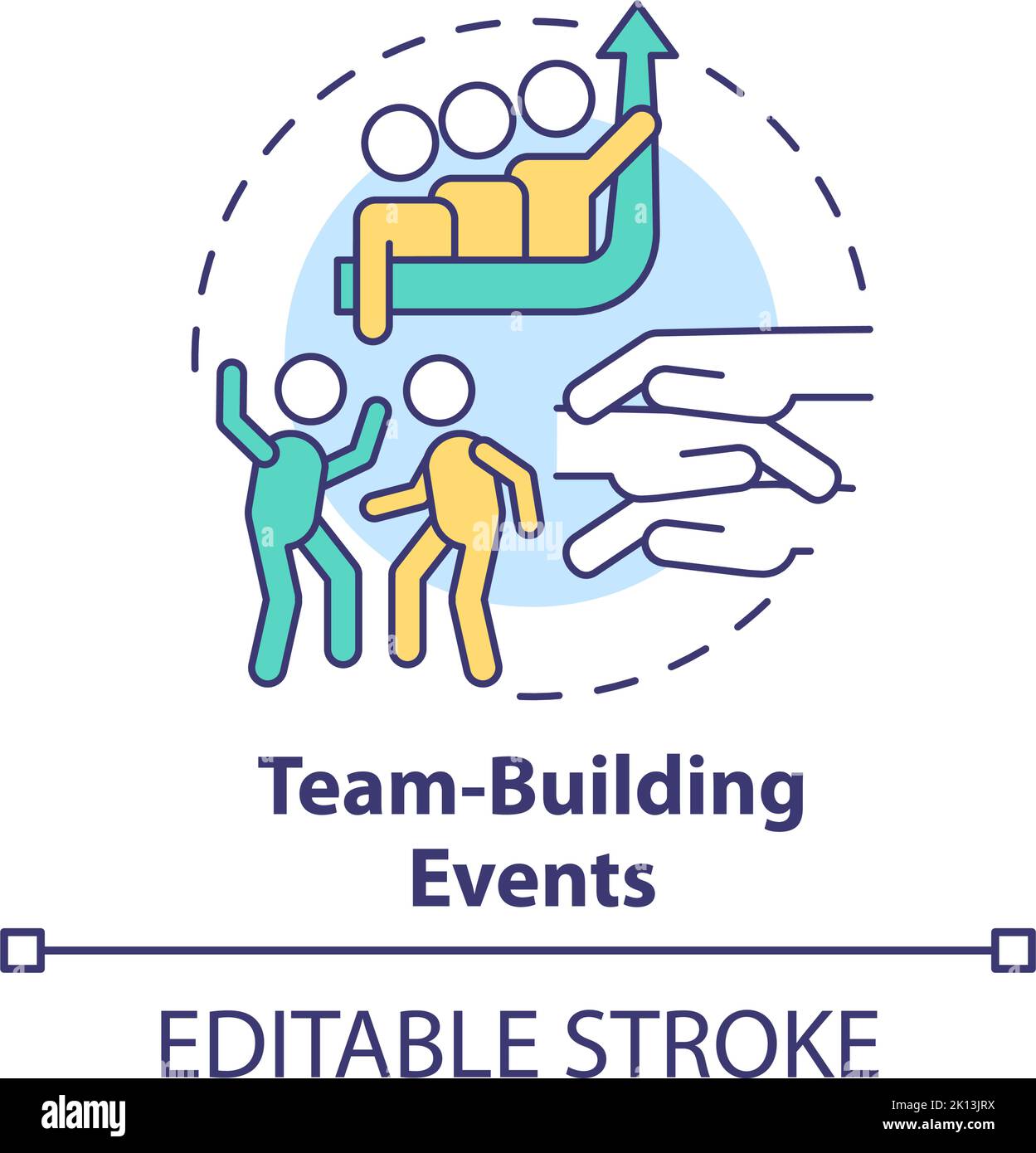 Team building events concept icon Stock Vector Image & Art - Alamy