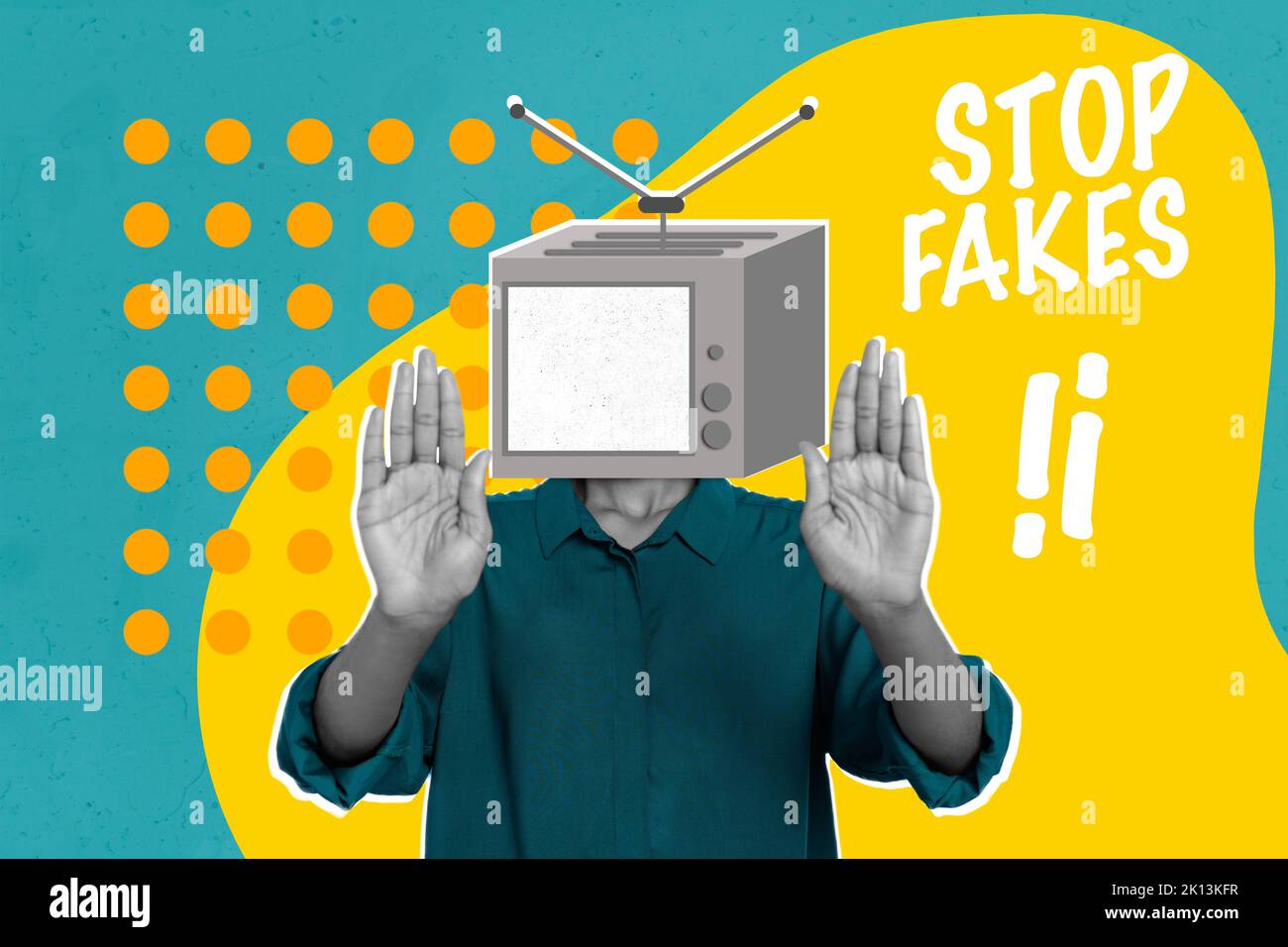 Creative 3d collage artwork postcard poster sketch of young person ...