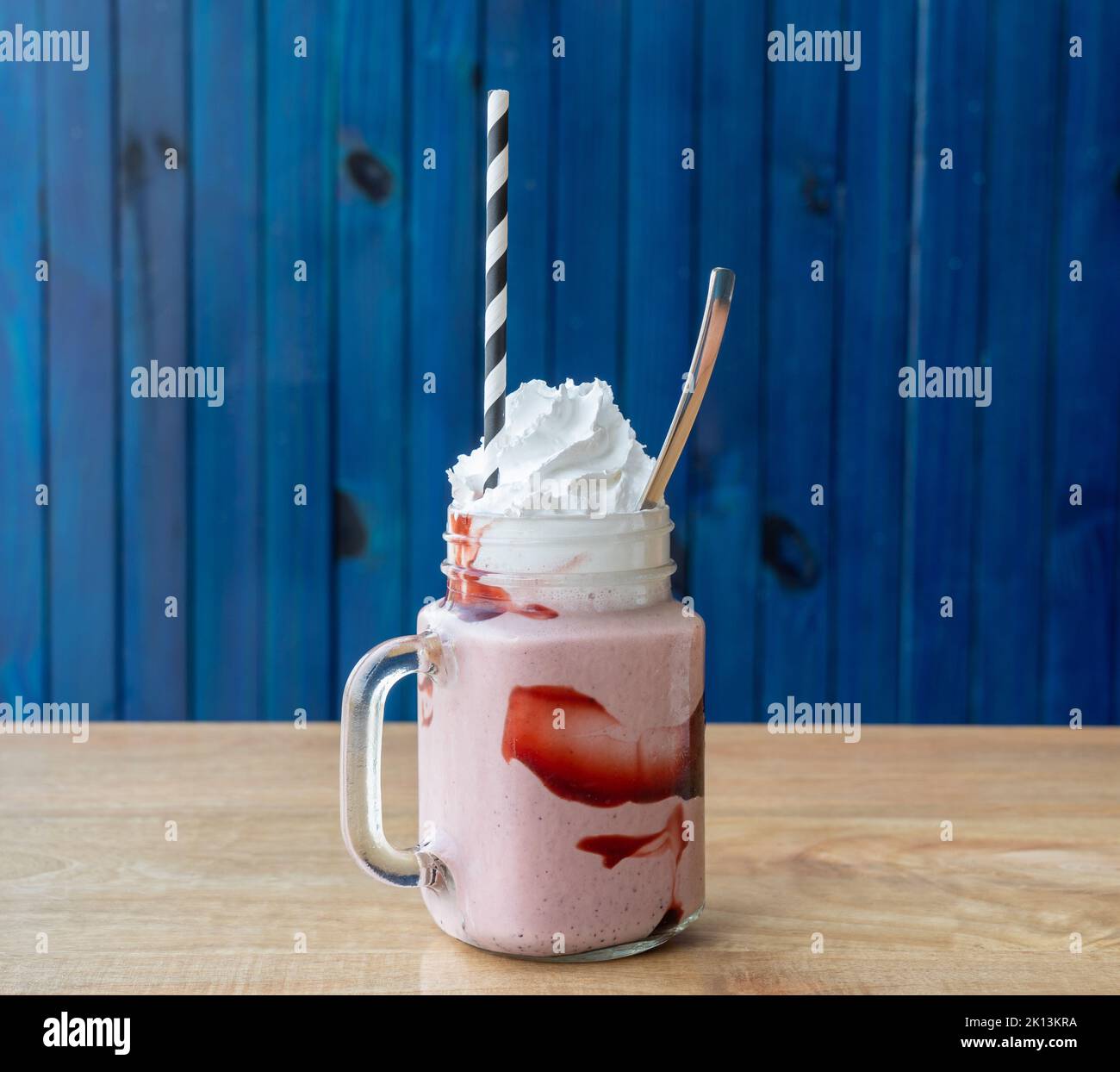 A beautiful shot of a a strawberry pink milkshake Stock Photo - Alamy