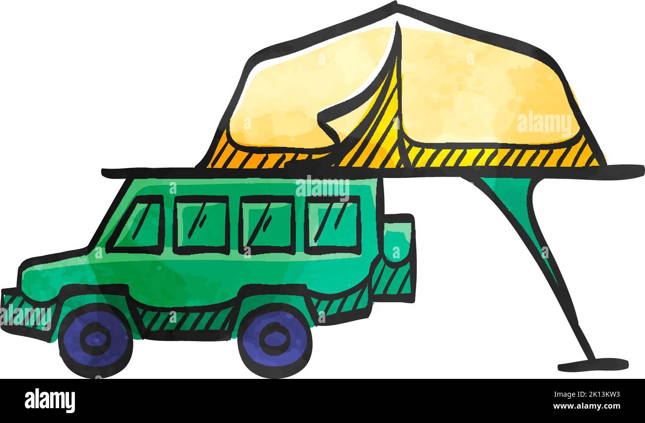 Portable camping tent icon in watercolor style Stock Vector Image & Art ...