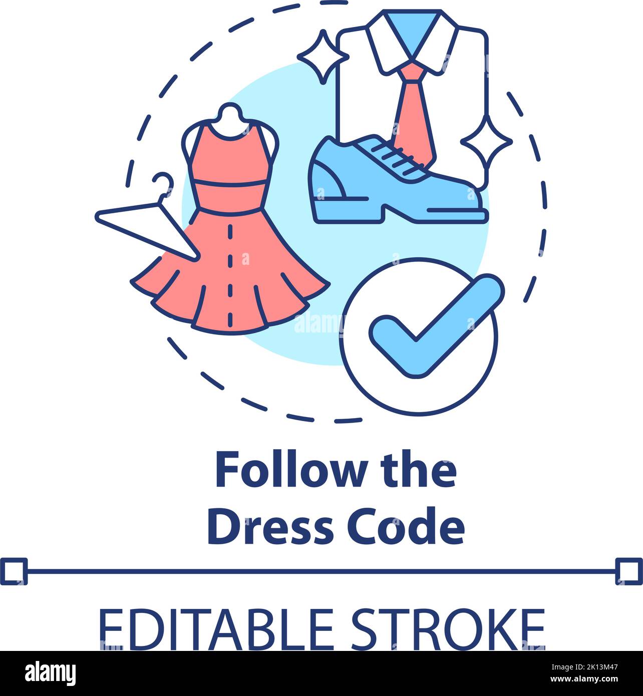 Follow dress code concept icon Stock Vector Image & Art - Alamy