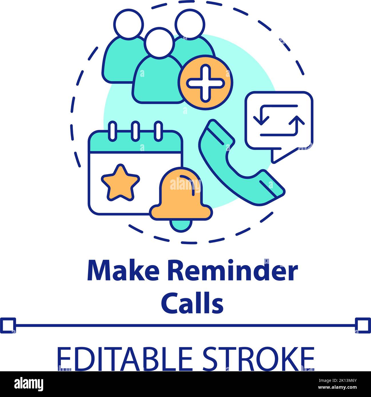 Make reminder calls concept icon Stock Vector Image & Art - Alamy