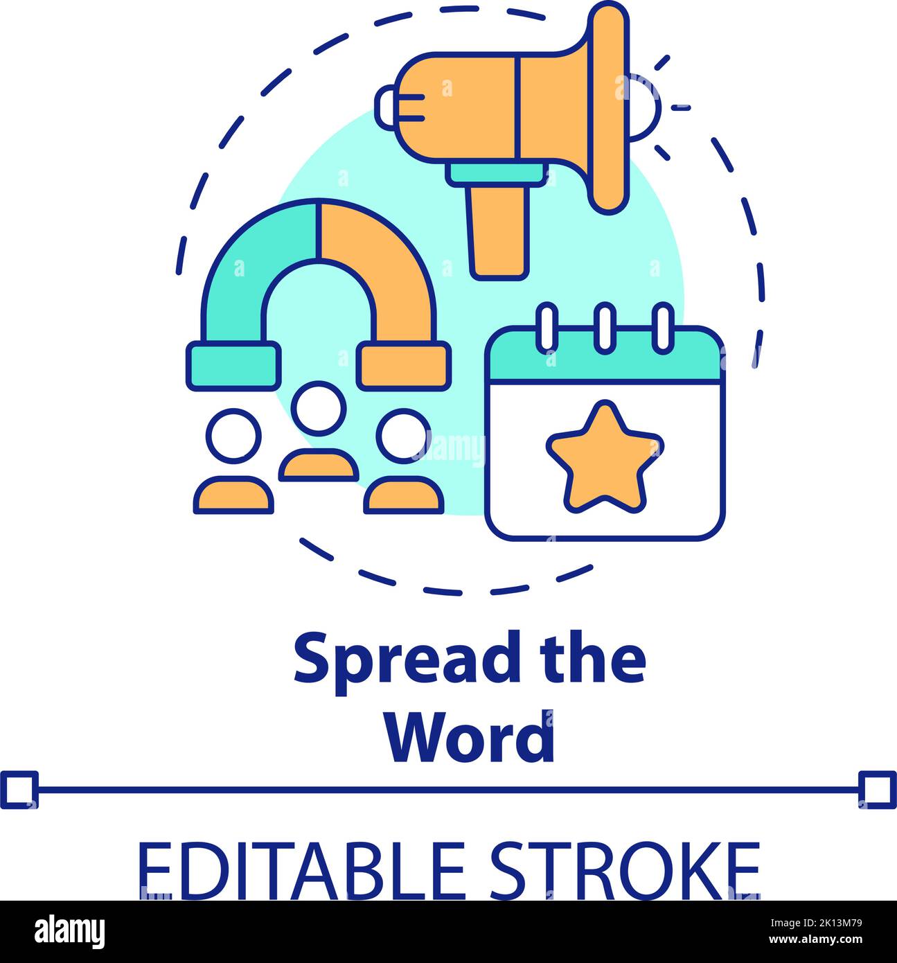 Spread word concept icon Stock Vector Image & Art - Alamy